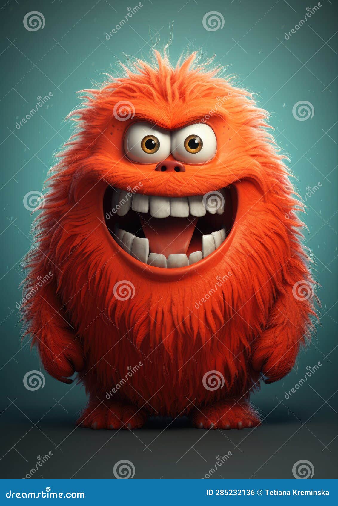 Funny Smiling Fictional Characters Stock Illustration - Illustration of ...