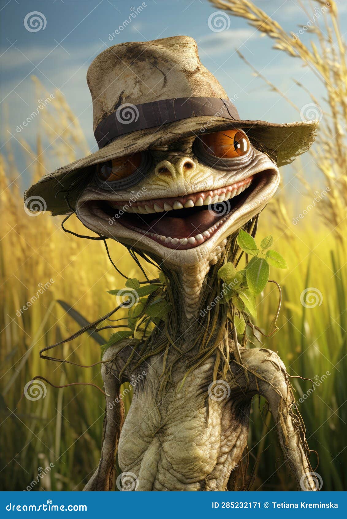 Funny Smiling Fictional Characters Stock Illustration - Illustration of ...