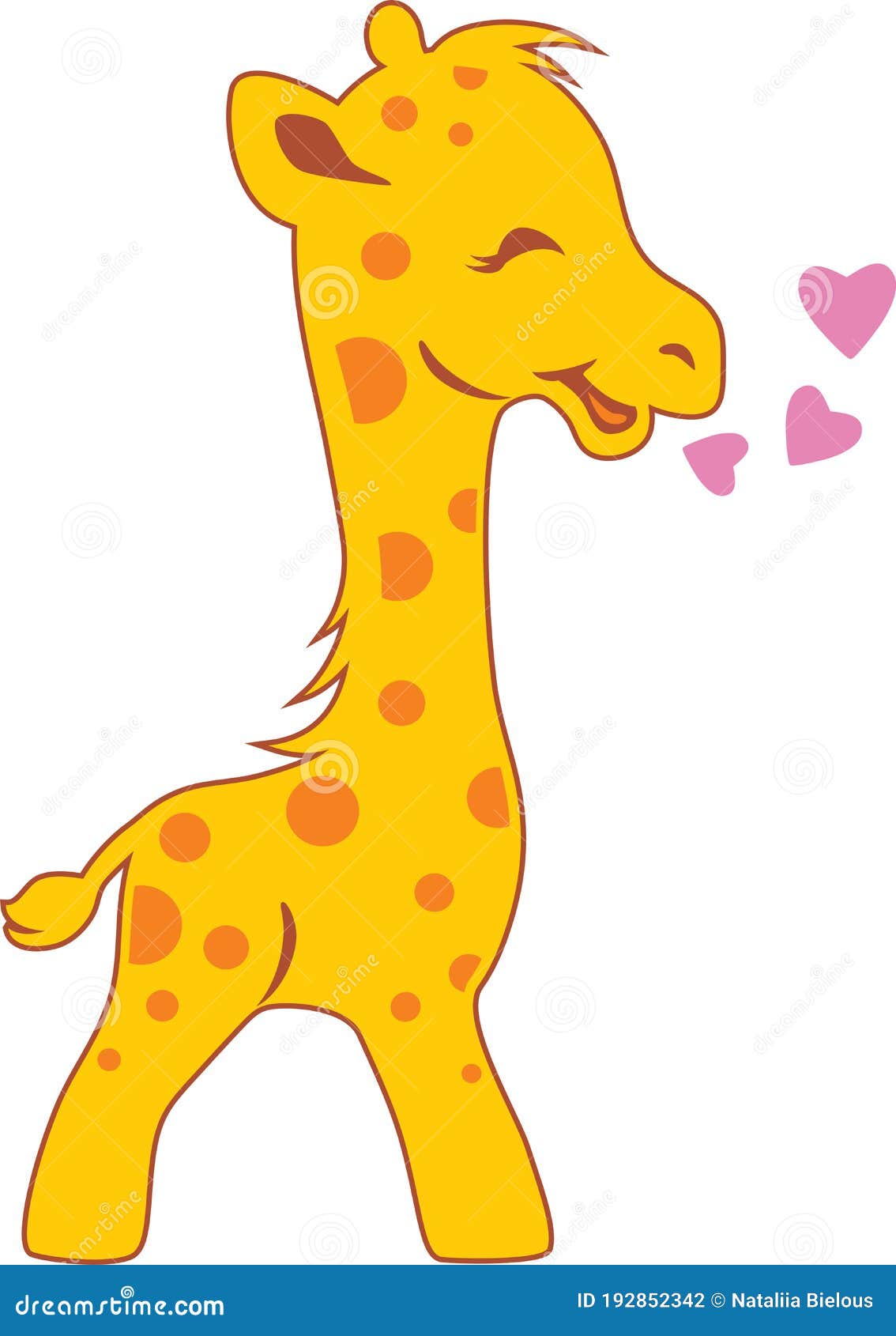 Smiling Giraffe Cartoon | CartoonDealer.com #29185055