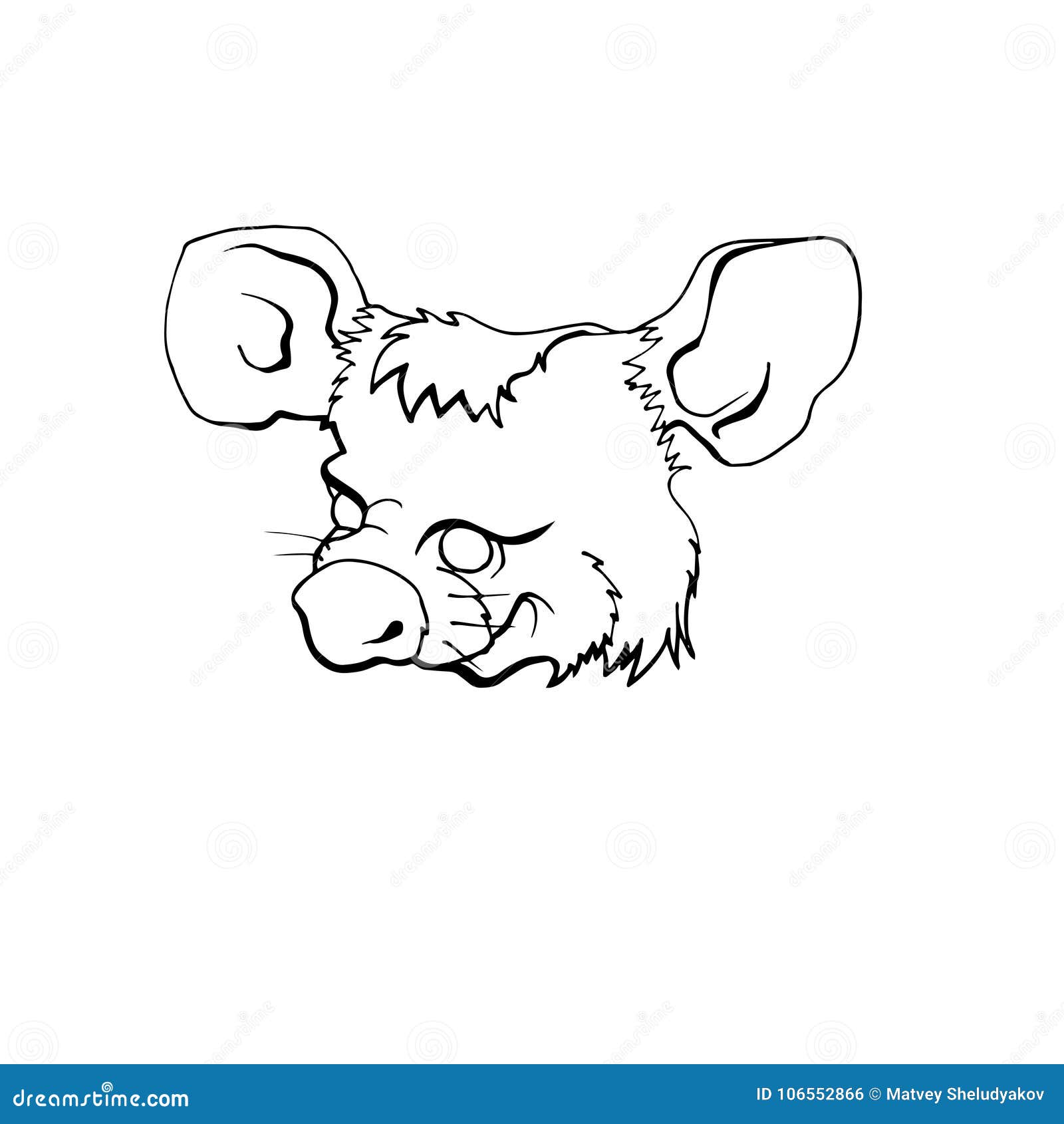 Funny rat head stock vector. Illustration of pages, nature - 106552866