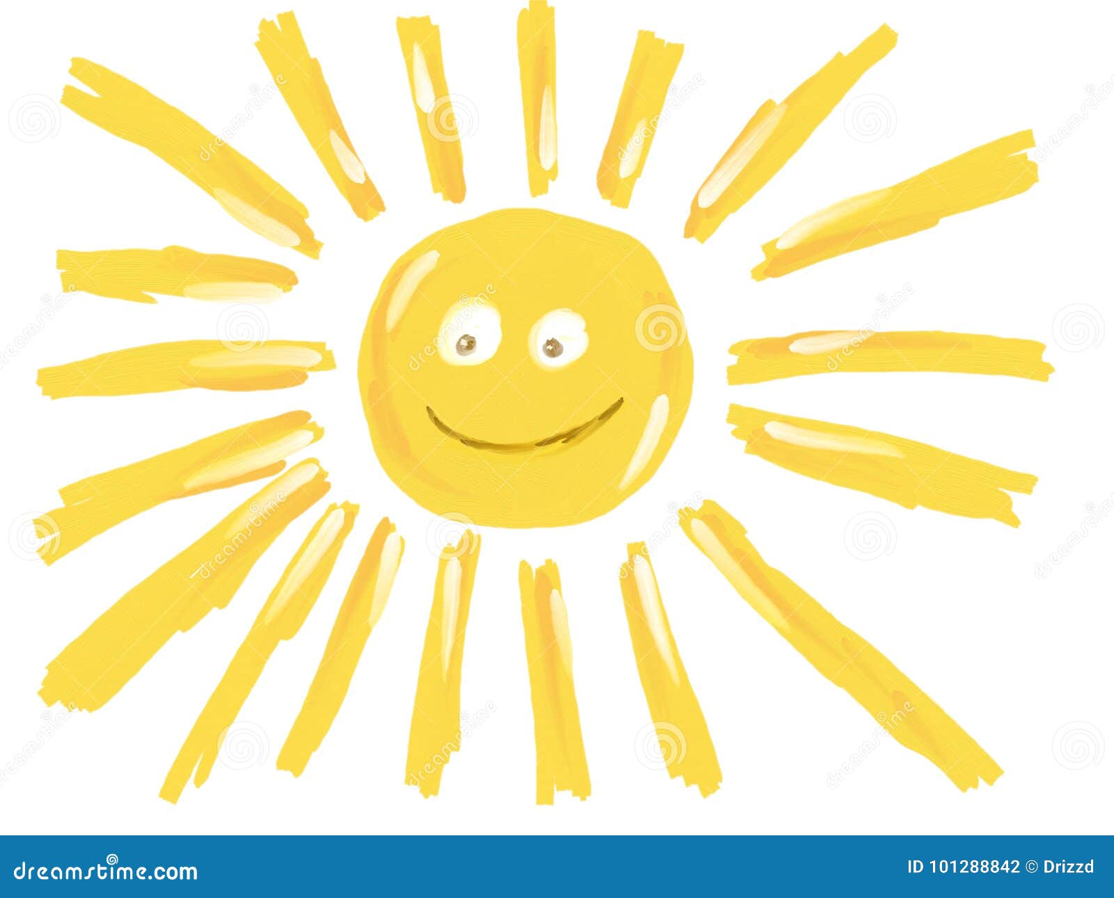 Funny smiling sun stock illustration. Illustration of symbol - 101288842