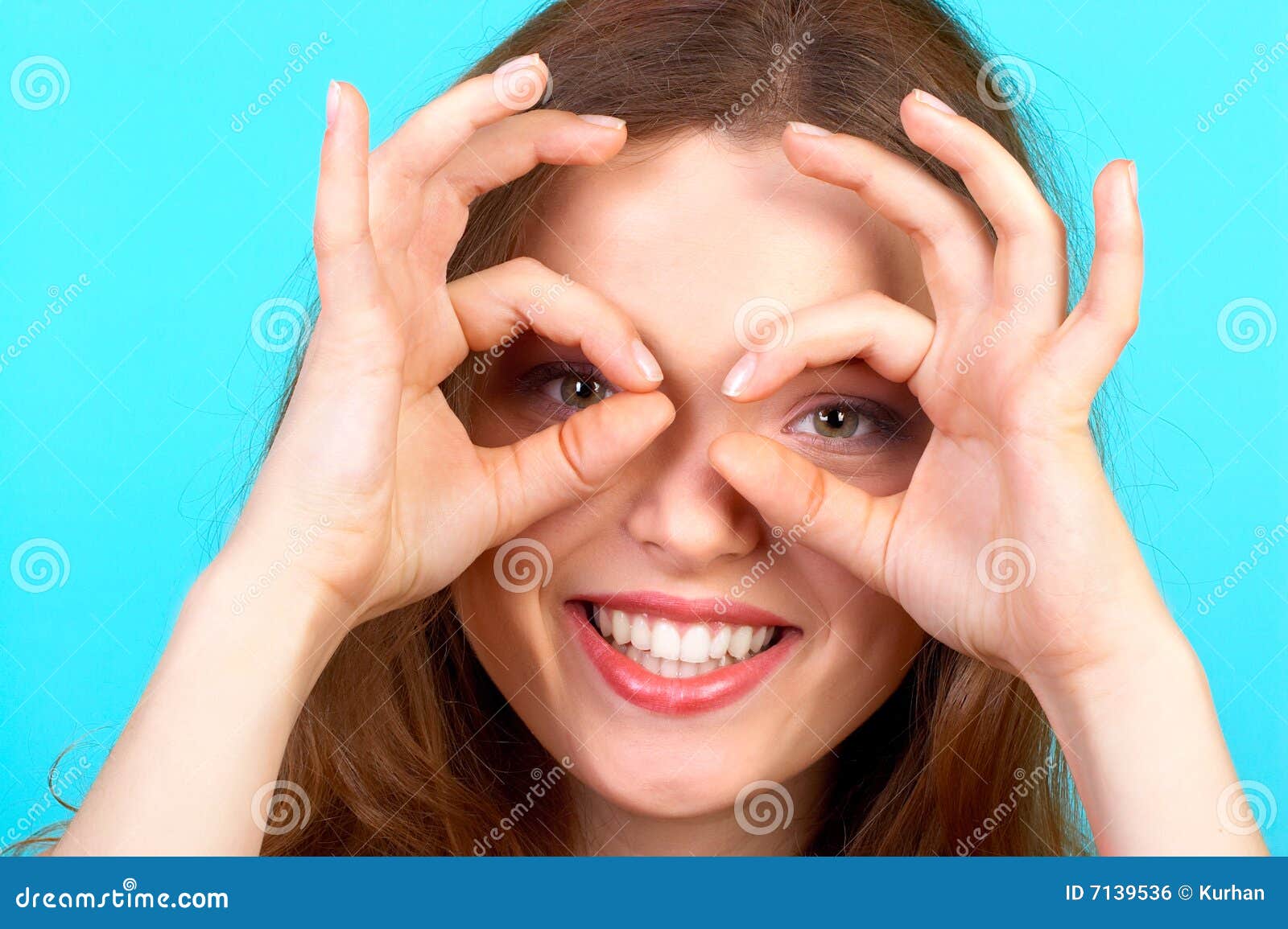 Funny smiling woman stock photo. Image of kidding, tooth - 7139536
