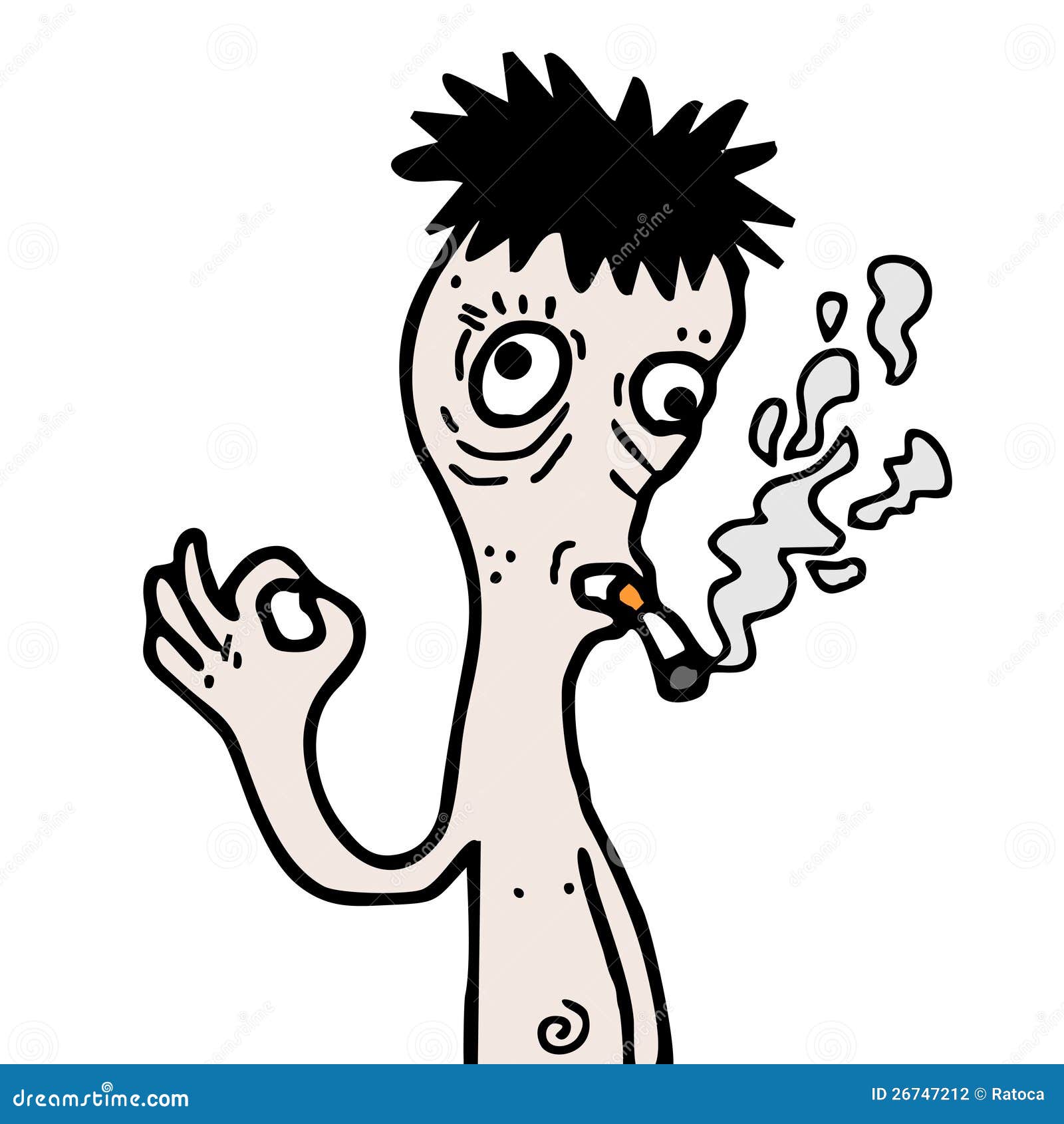 Funny smoking stock vector. Illustration of dude, male - 26747212