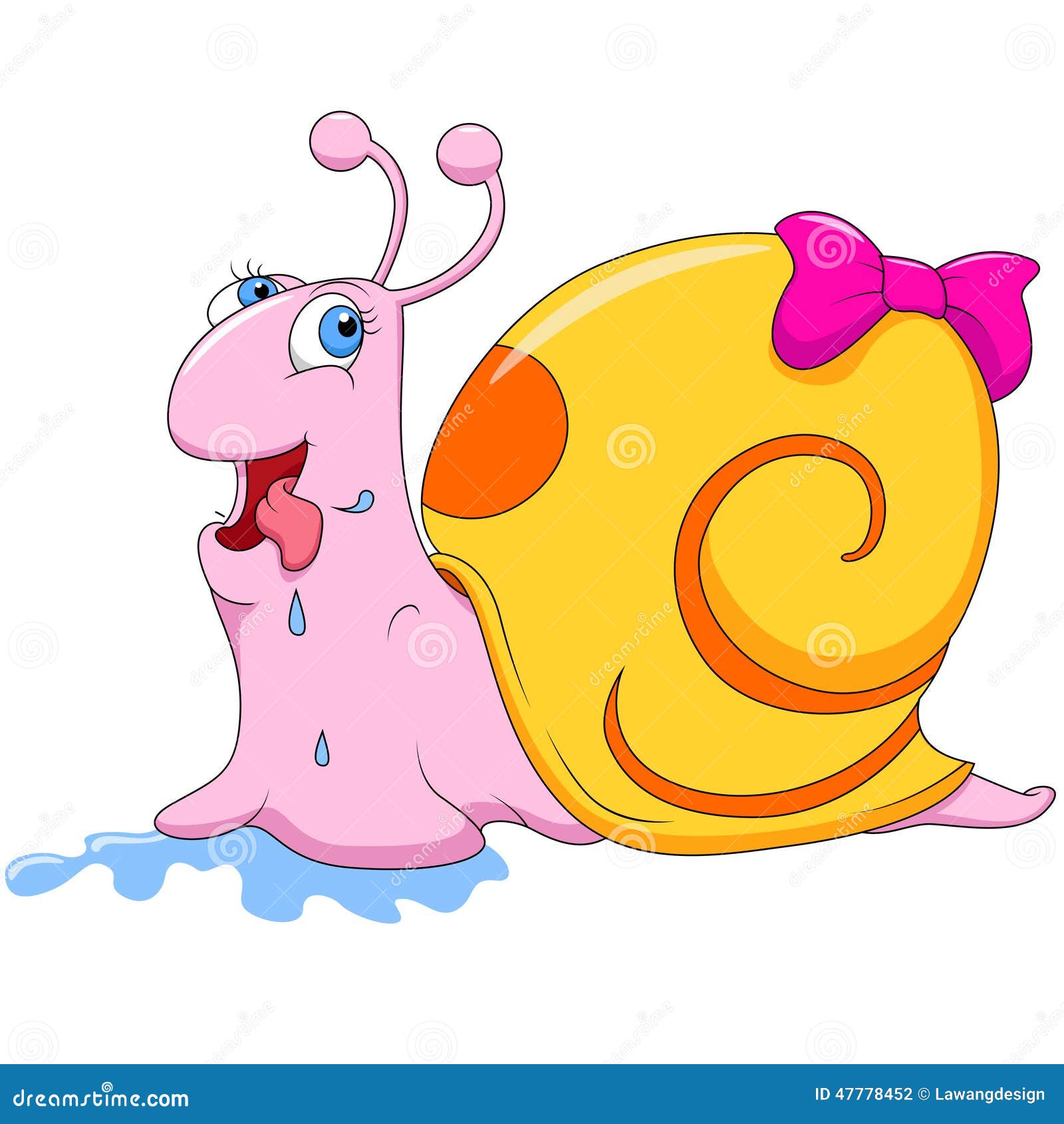 Funny Snail cartoon stock vector. Illustration of creep - 47778452