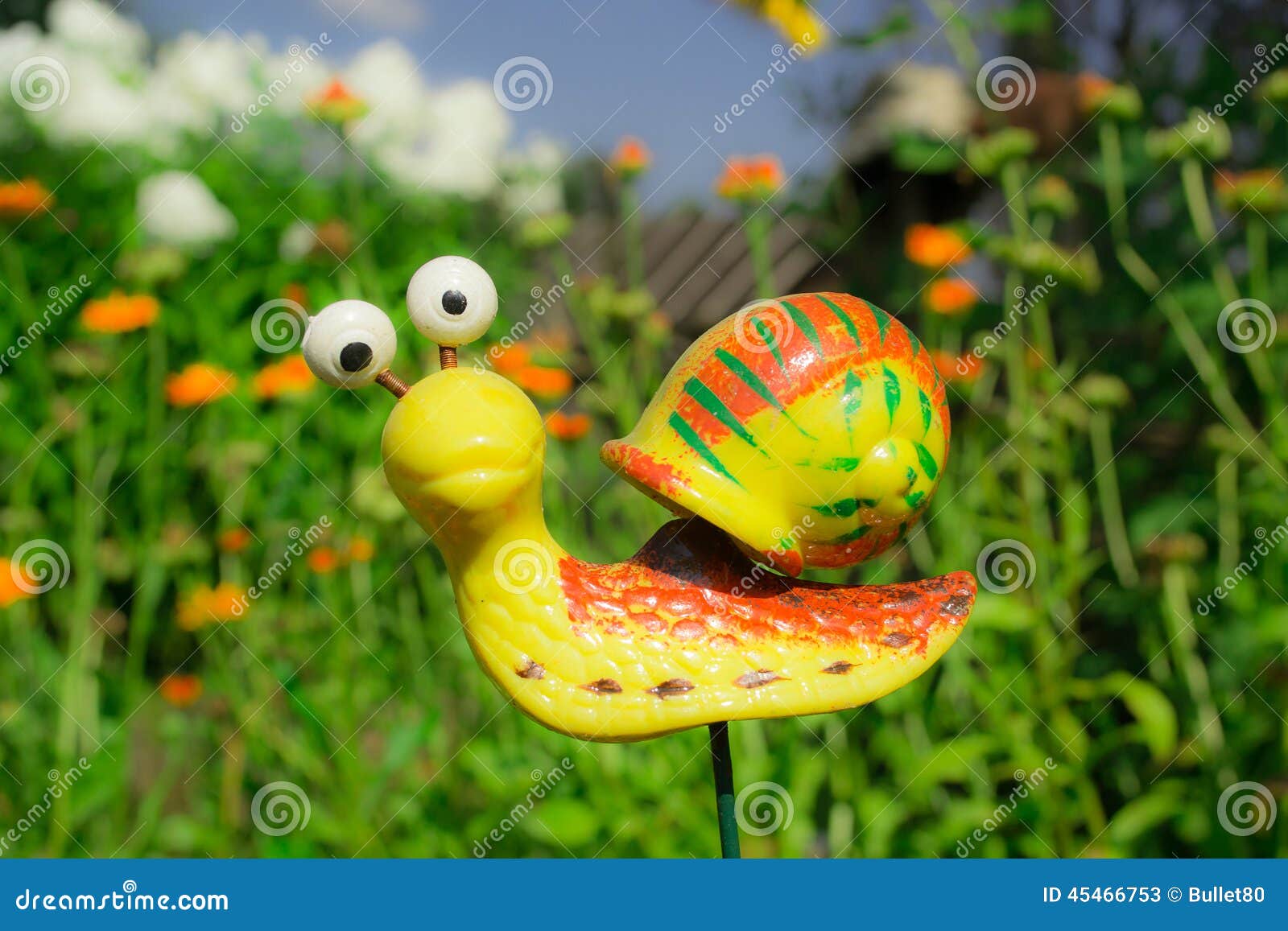 Funny snail stock image. Image of house, funny, portable - 45466753