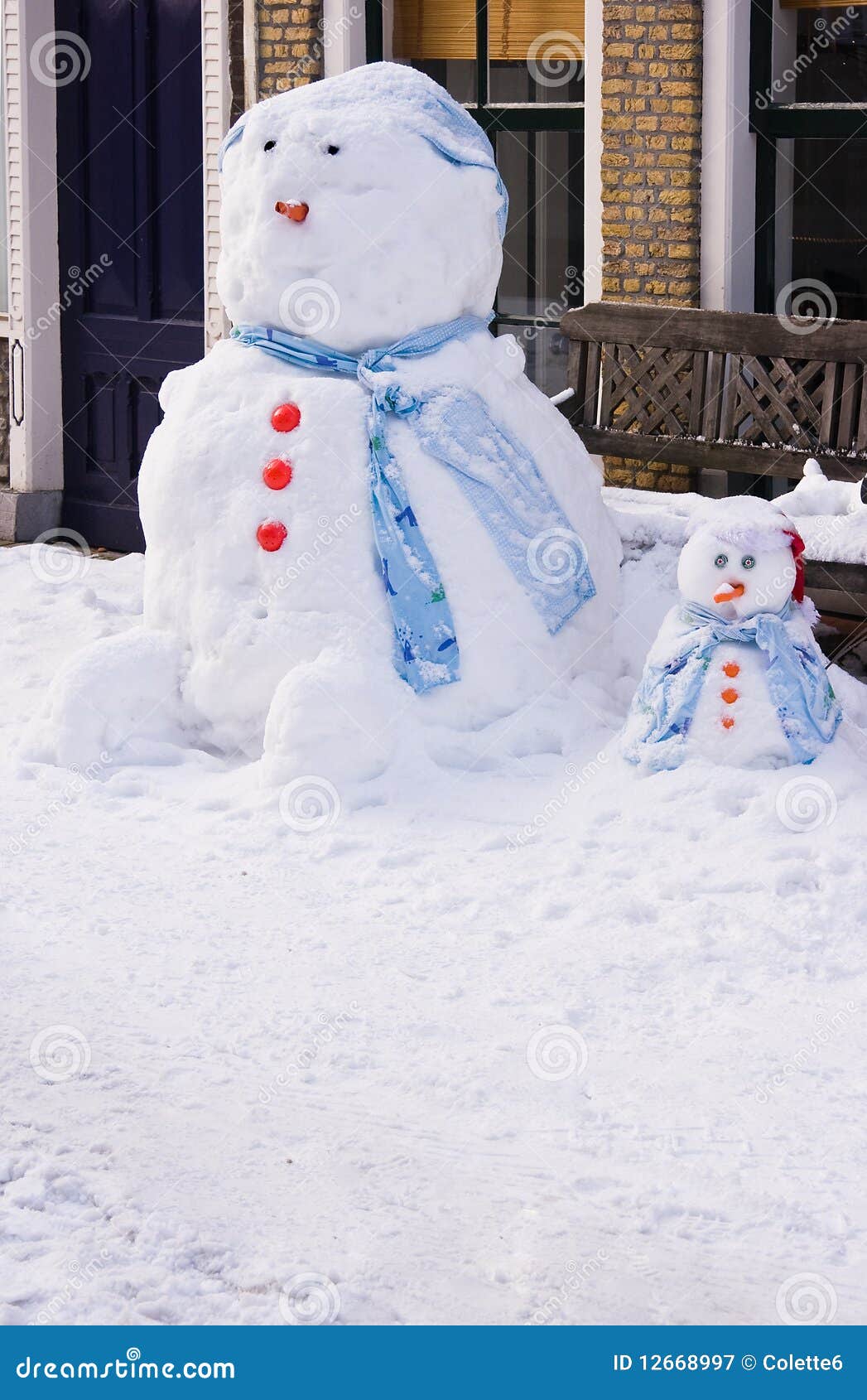 Funny Snowman Wearing Safety Helmet And Mask Stock Photography ...