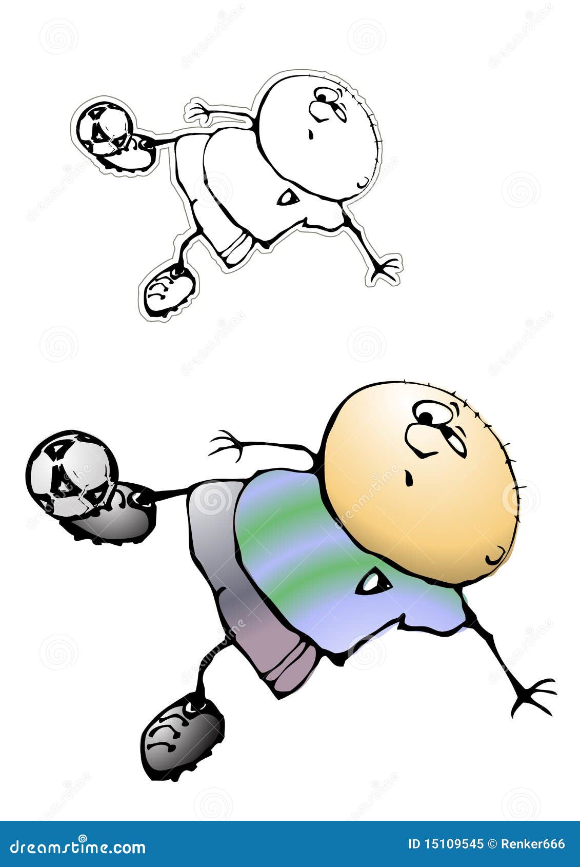 Funny soccer man 2 stock vector. Illustration of game - 15109545