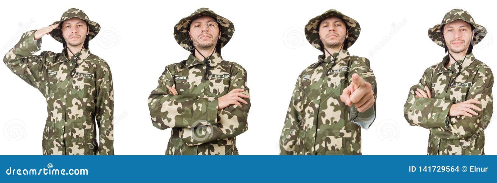 The Funny Soldier Isolated on White Stock Photo - Image of humorous ...