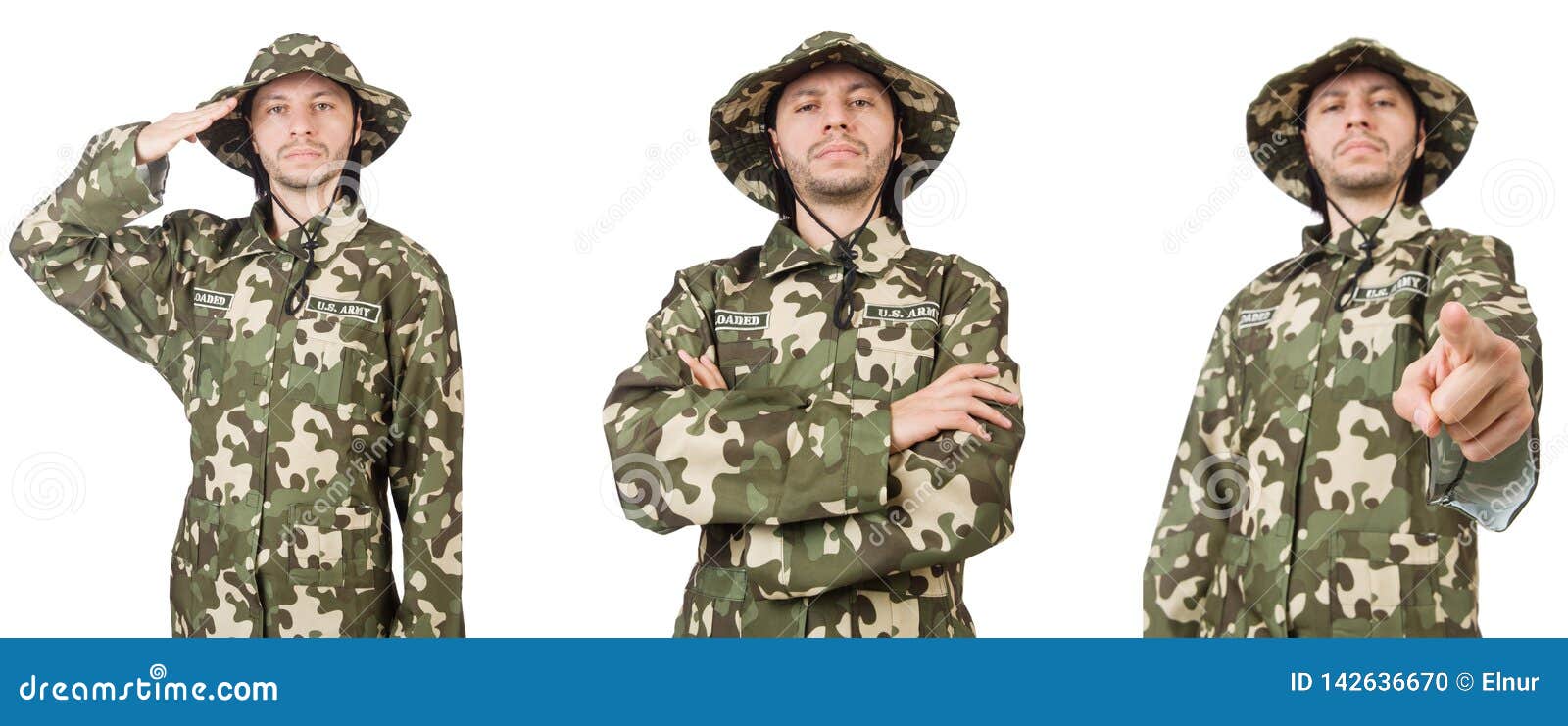 The Funny Soldier Isolated on White Stock Photo - Image of infantry ...