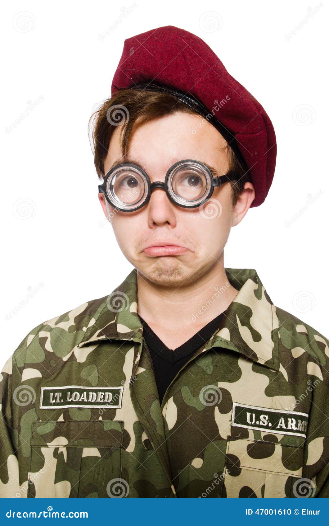 Funny soldier isolated stock photo. Image of funny, mood - 47001610