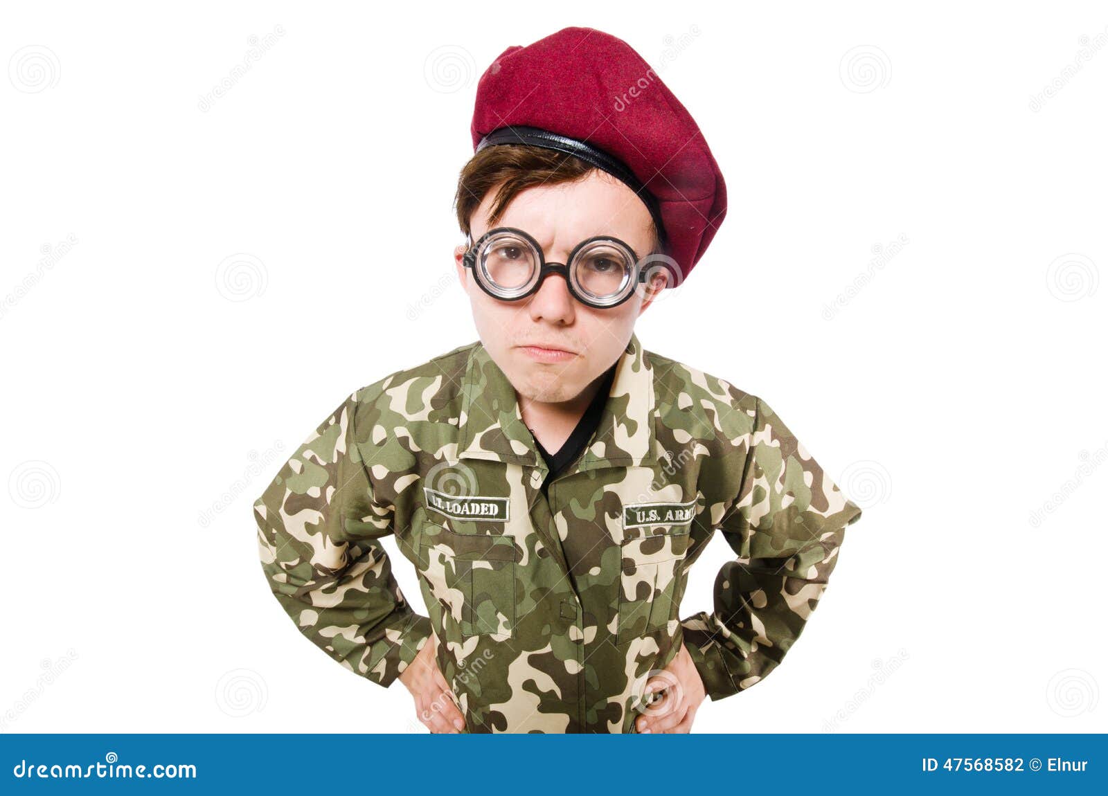 Funny soldier isolated stock photo. Image of commando - 47568582