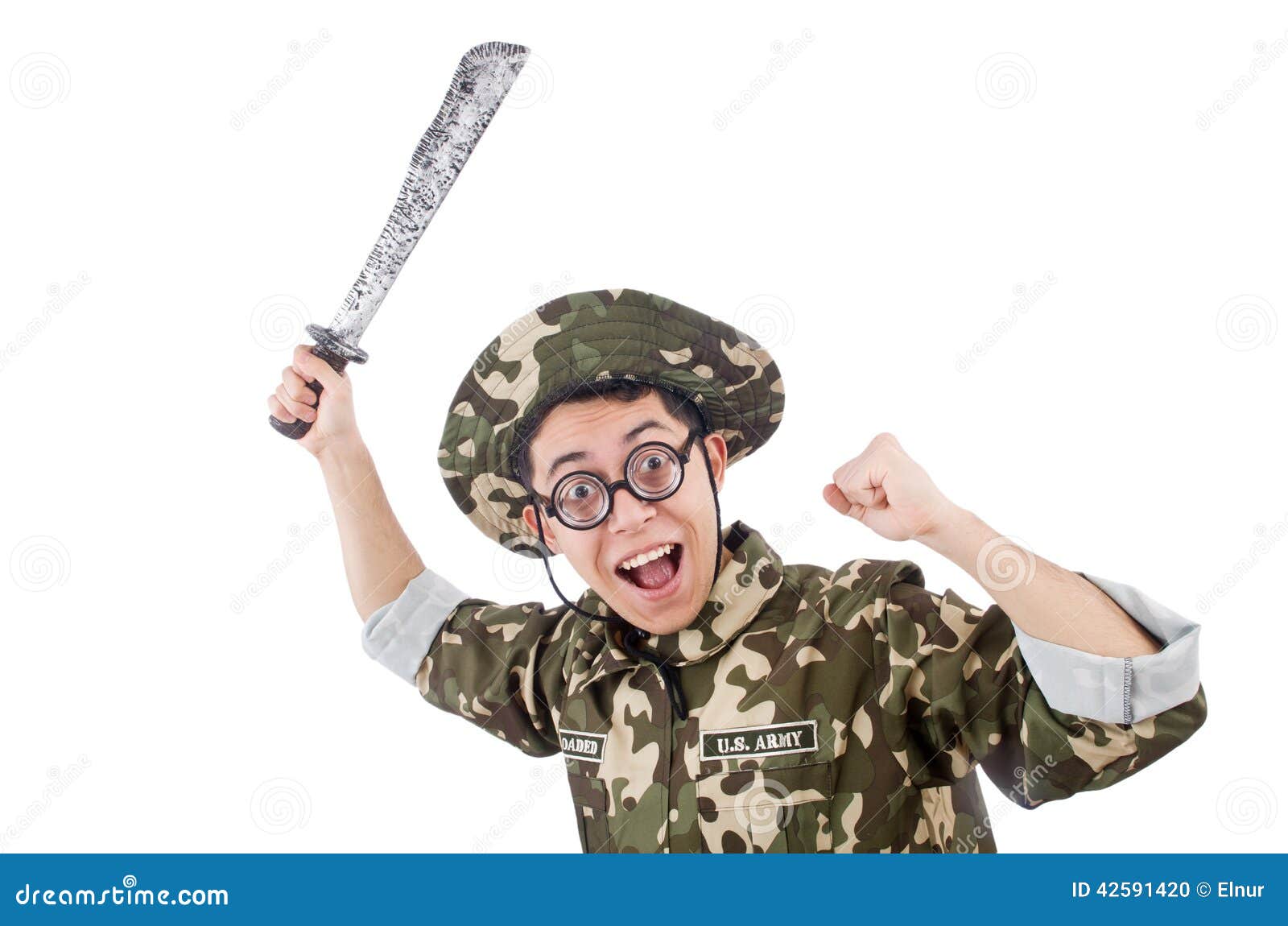 Funny soldier stock photo. Image of angry, fight, battle - 42591420