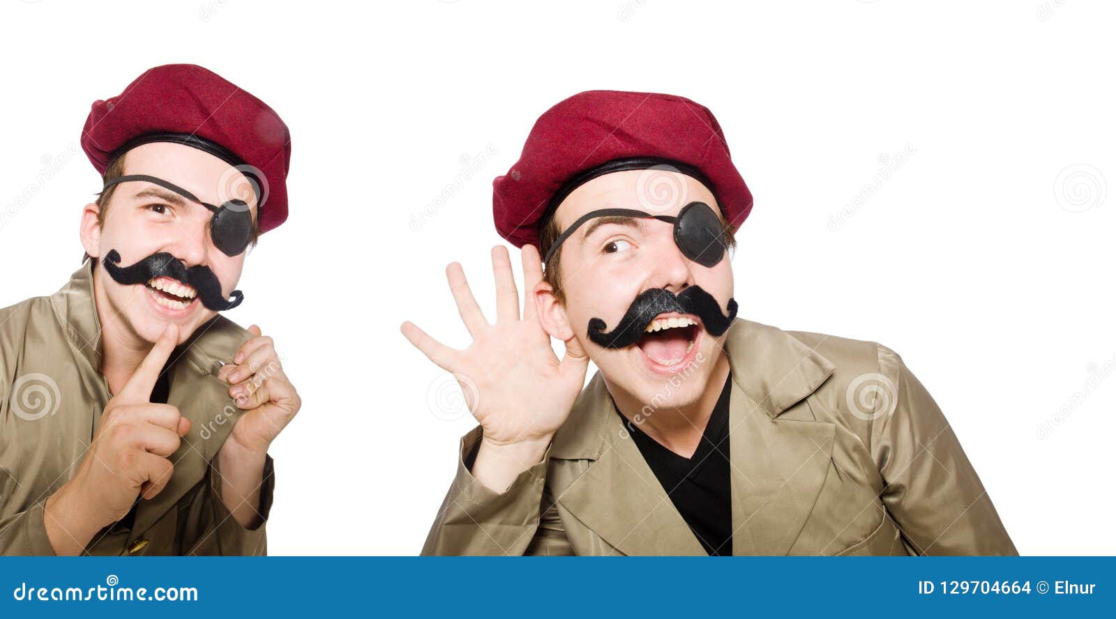 The Funny Soldier in Military Concept Stock Photo - Image of collection ...