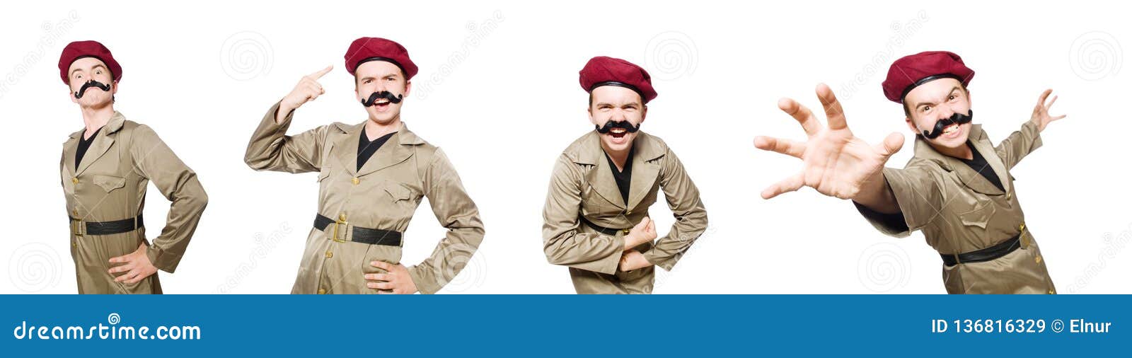 The Funny Soldier in Military Concept Stock Image - Image of armor ...