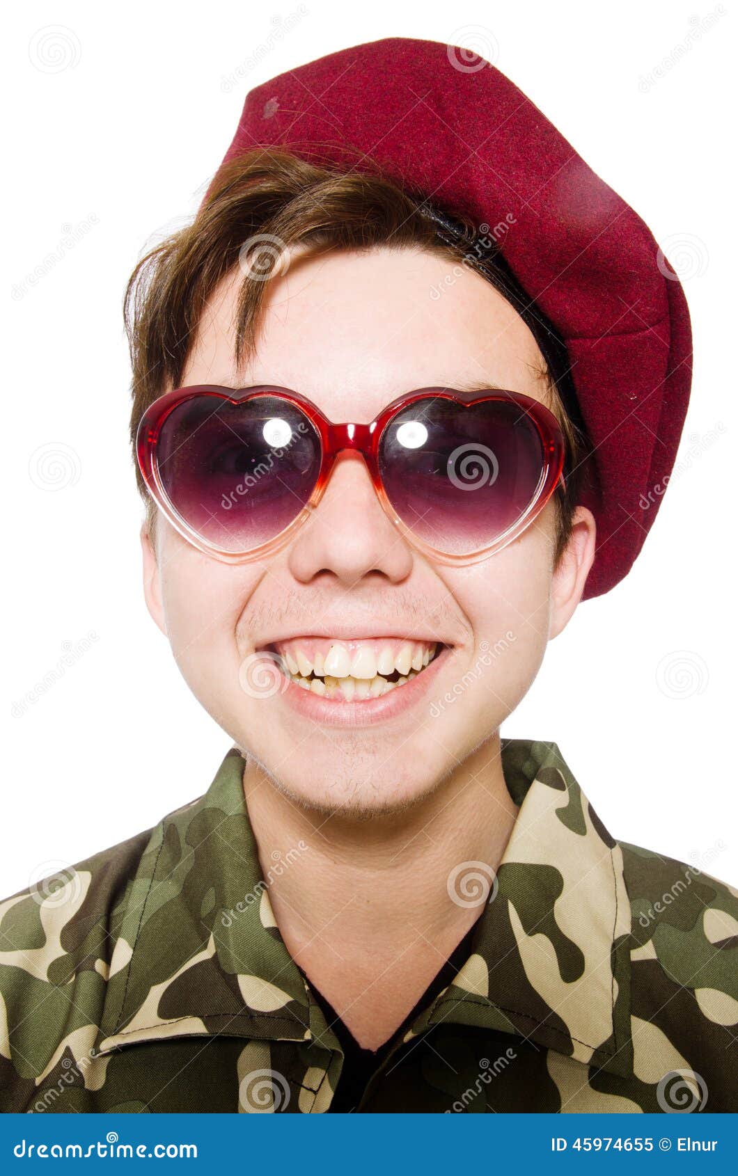 Funny soldier in military stock image. Image of pistol - 45974655