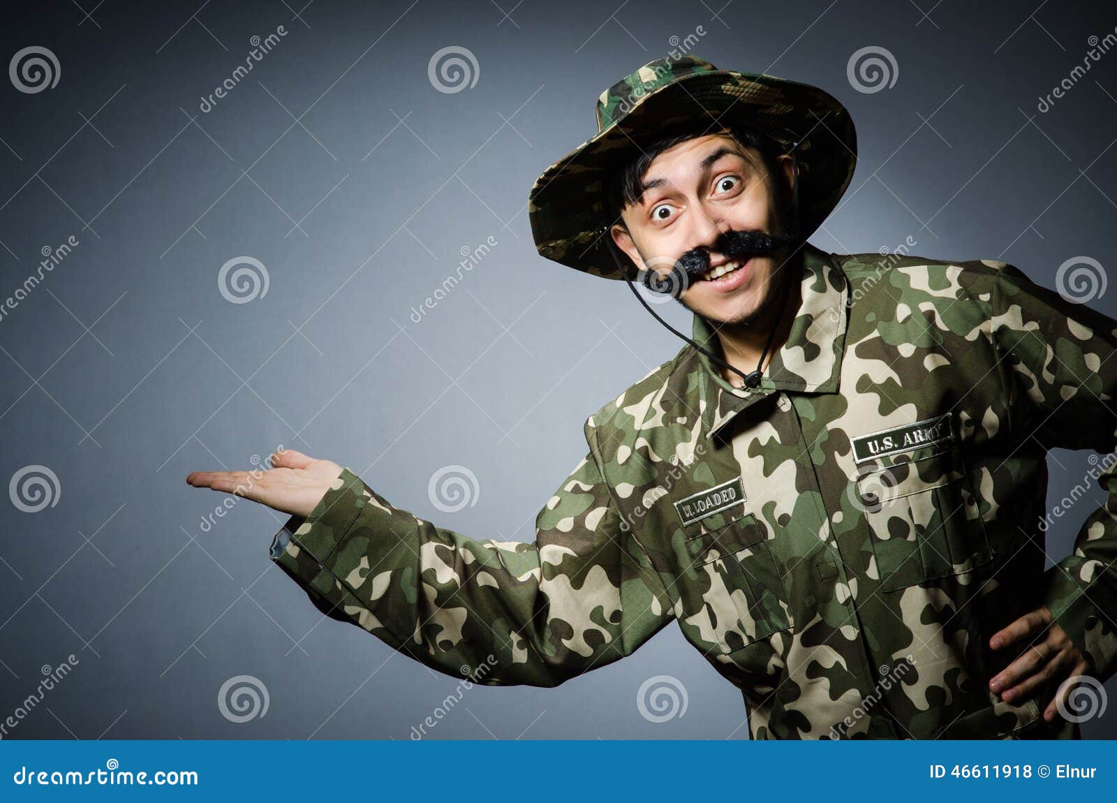 Funny soldier in military stock photo. Image of guerrilla - 46611918