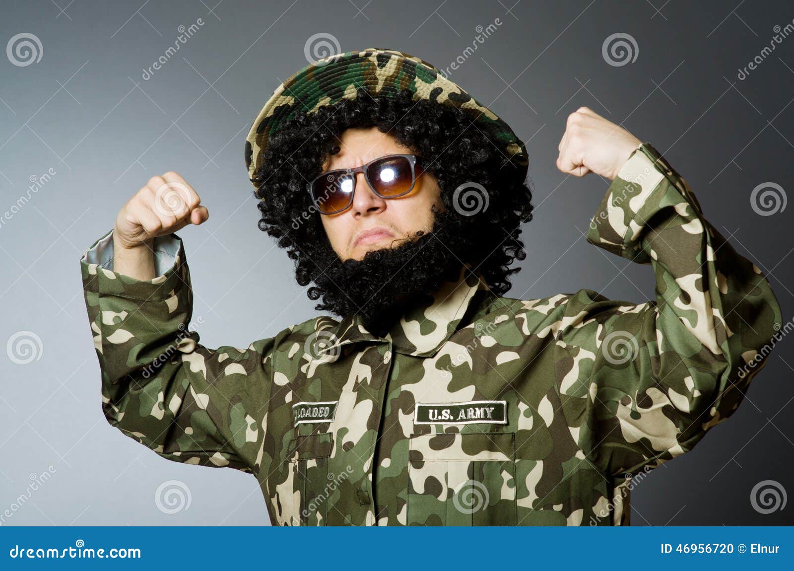 Funny soldier in military stock photo. Image of dictator - 46956720