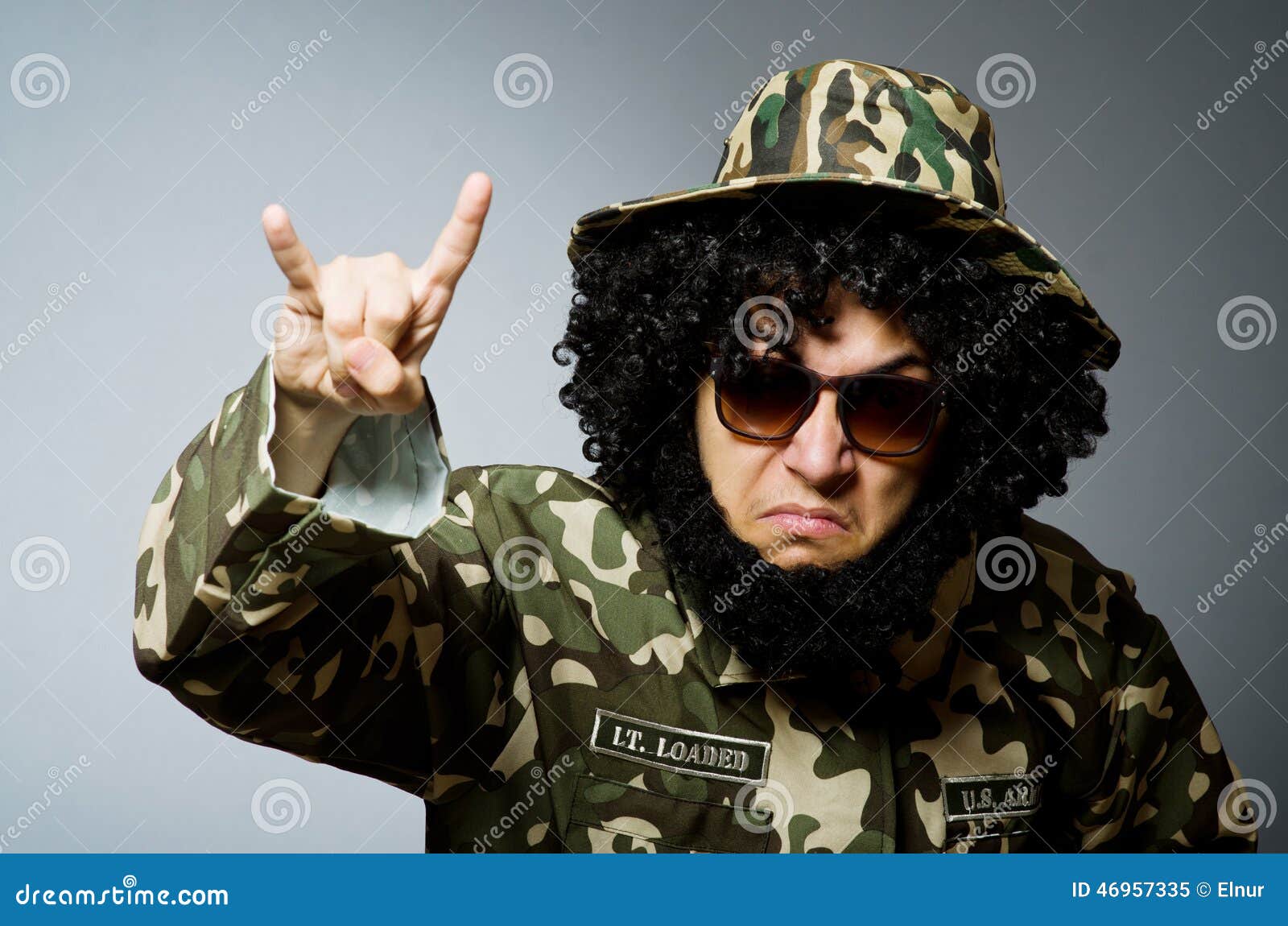 Funny soldier in military stock image. Image of dictator - 46957335
