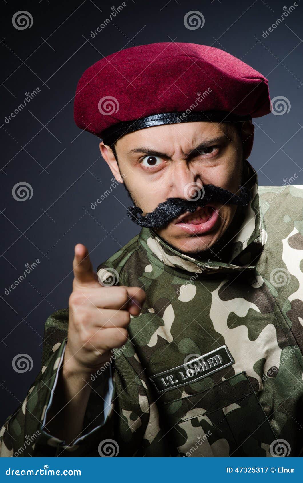 Funny soldier in military stock image. Image of armed - 47325317