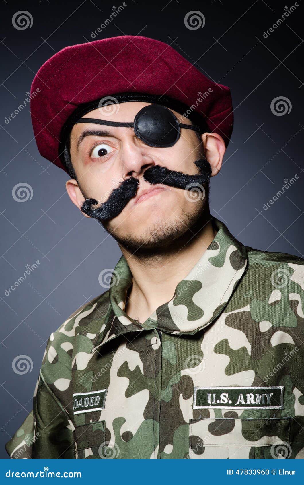 Funny soldier in military stock photo. Image of nerd - 47833960