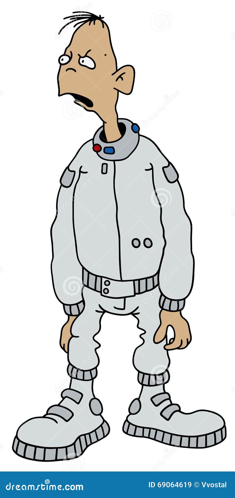 Funny Spaceman Vector Illustration | CartoonDealer.com #85033129