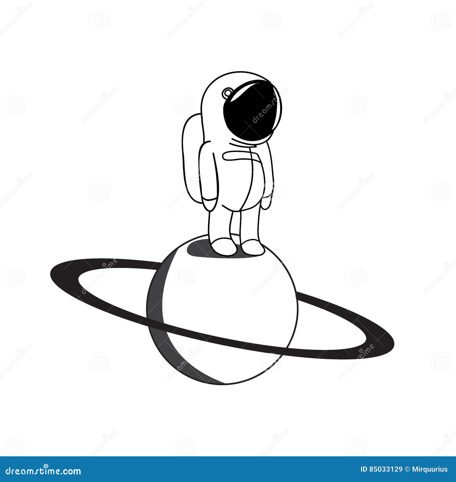 Funny Spaceman Vector Illustration | CartoonDealer.com #85033129