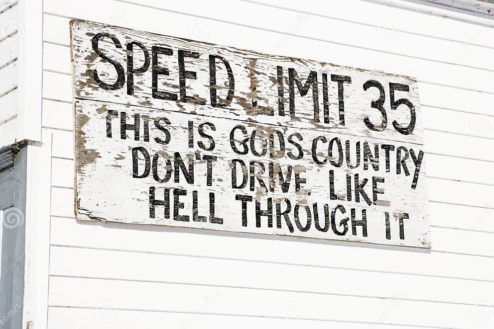 Funny speed limit sign. stock image. Image of whimsical - 3183993