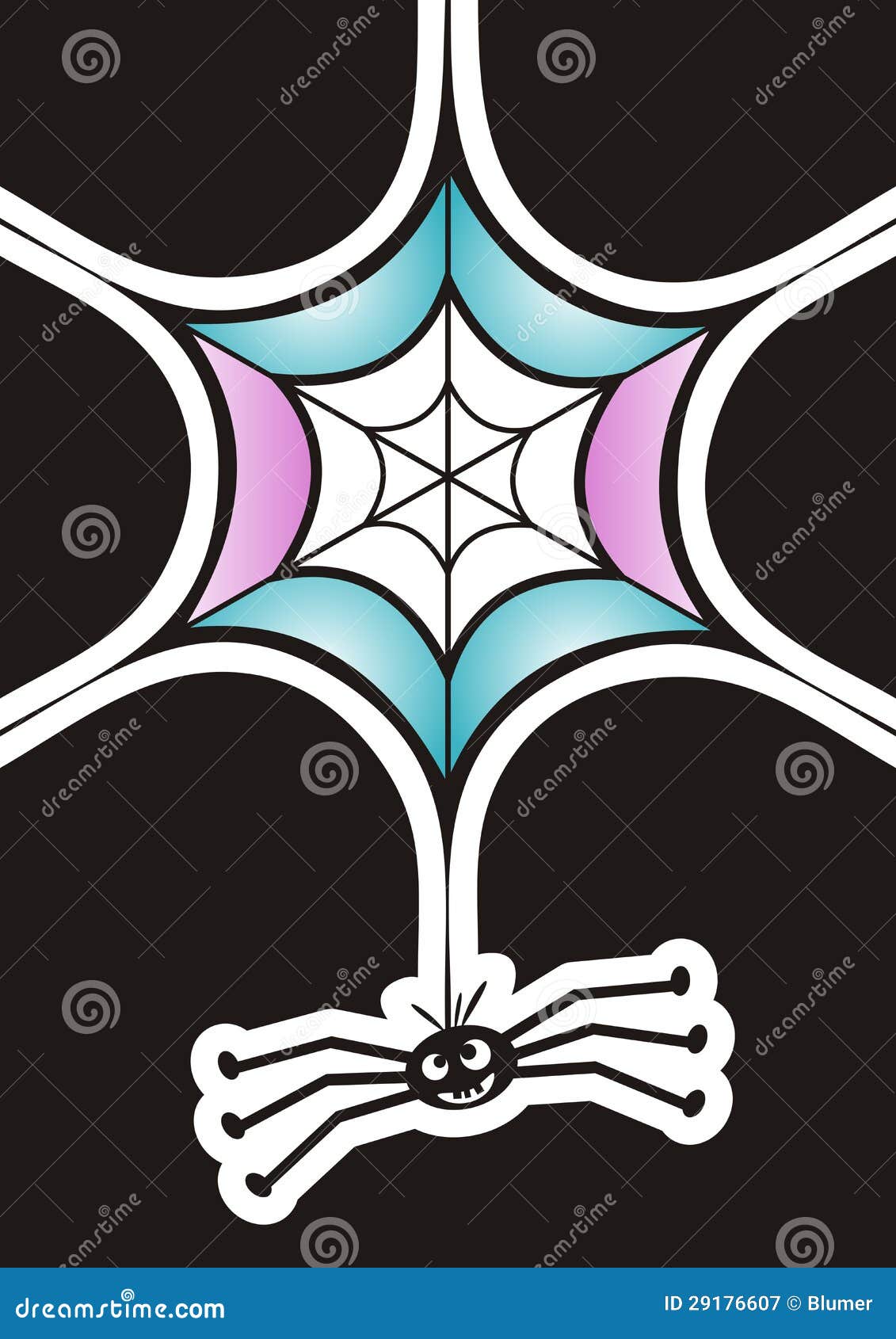 The Funny Spider. Drawing Tutorial. Vector Illustration | CartoonDealer ...