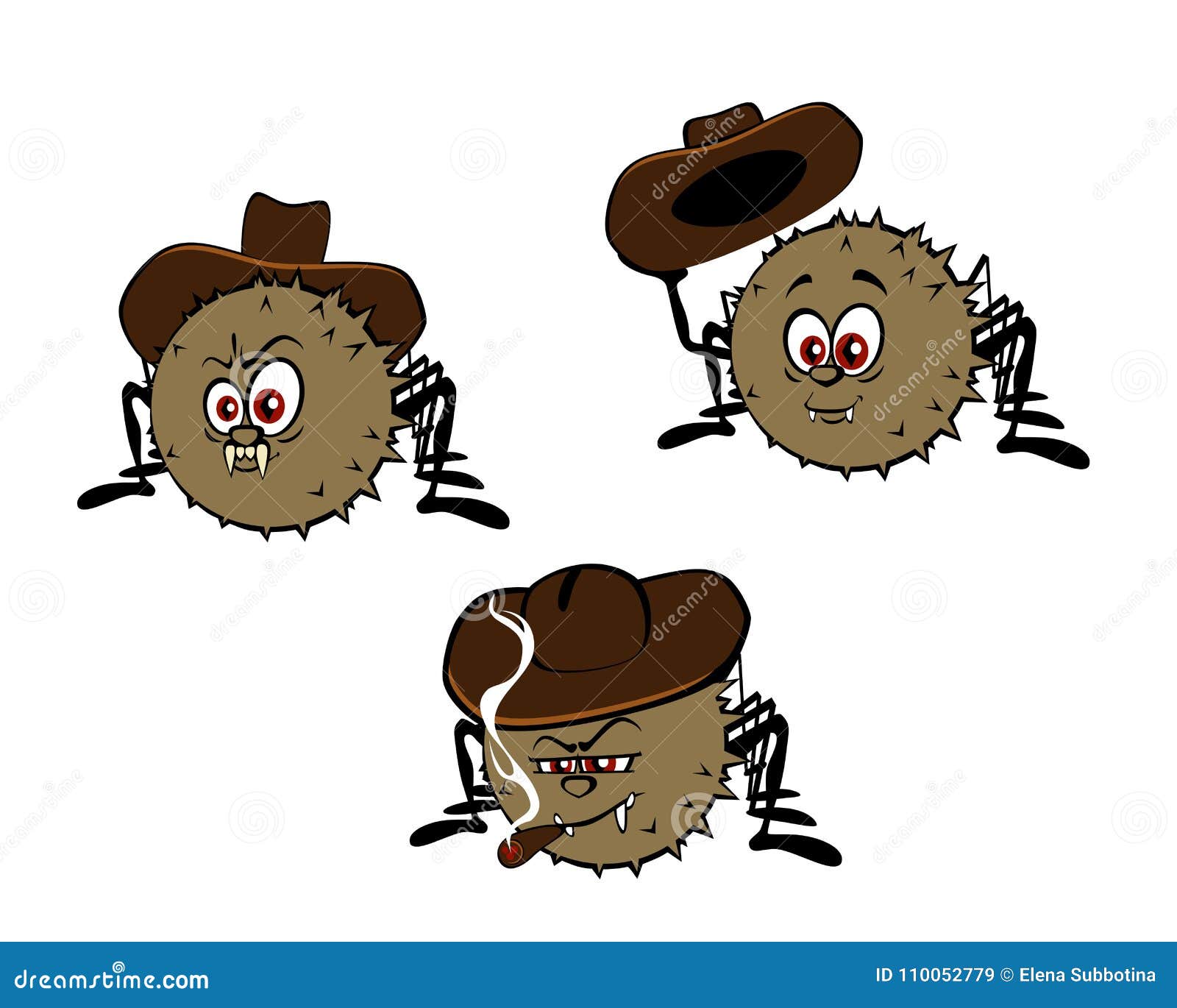 Funny Spiders. Vector Image Of A Funny Cartoon Spider Standing On All ...