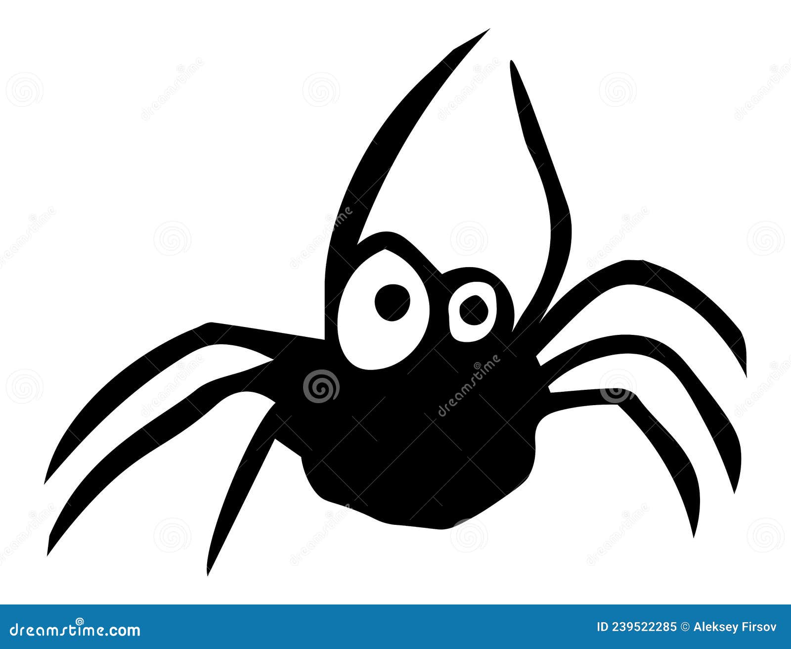 Funny Spiders. Vector Image of a Funny Cartoon Spider with Paws Up ...