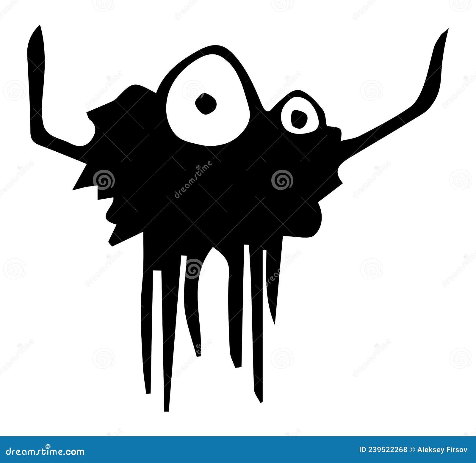 Funny Spiders. Vector Image of a Funny Cartoon Spider Raising Its Paws ...