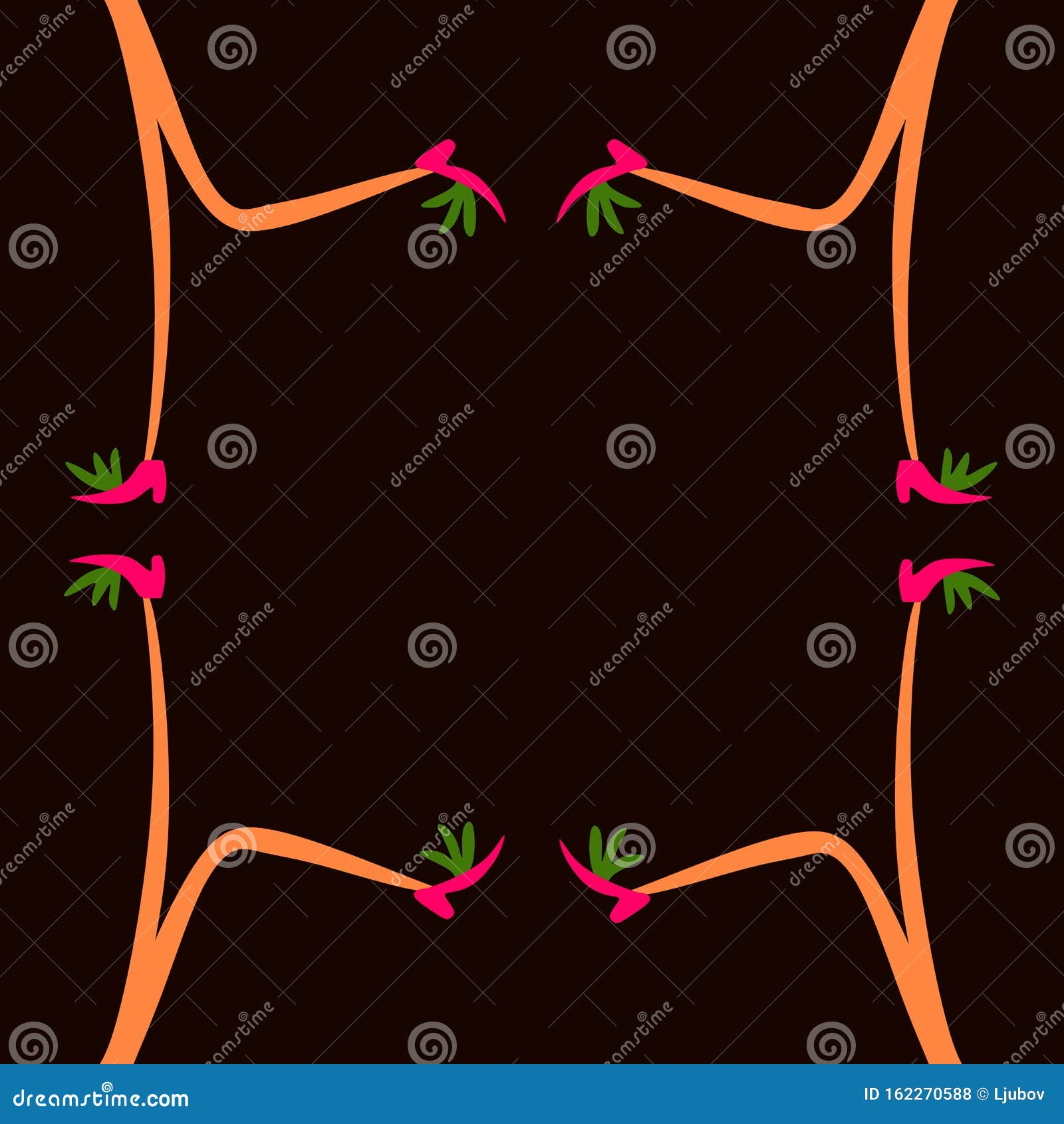 Funny Square Frame with Dancing Legs Stock Vector - Illustration of ...