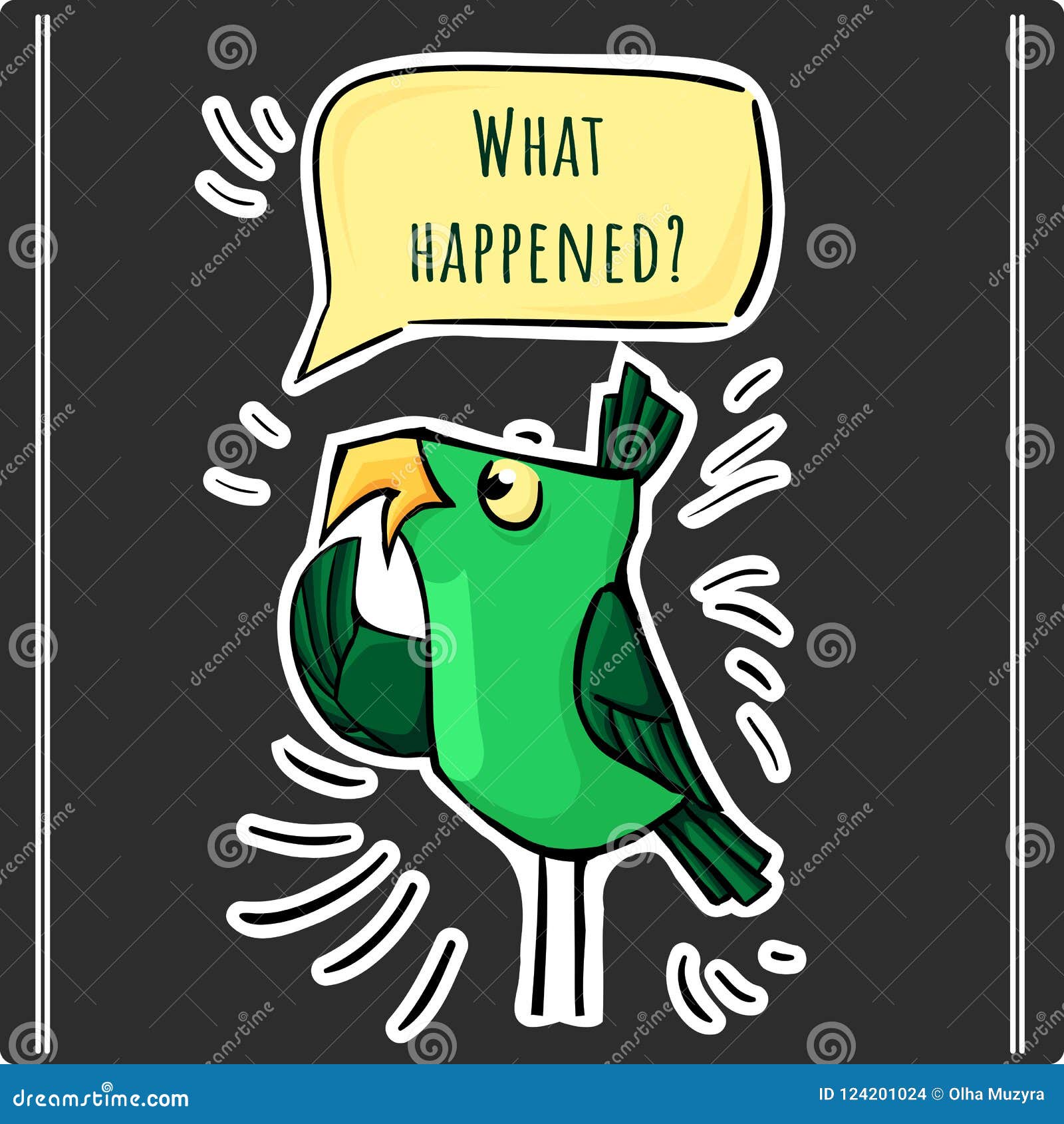 What Happened. Hand Written Lettering Phrase. Vector Illustration ...