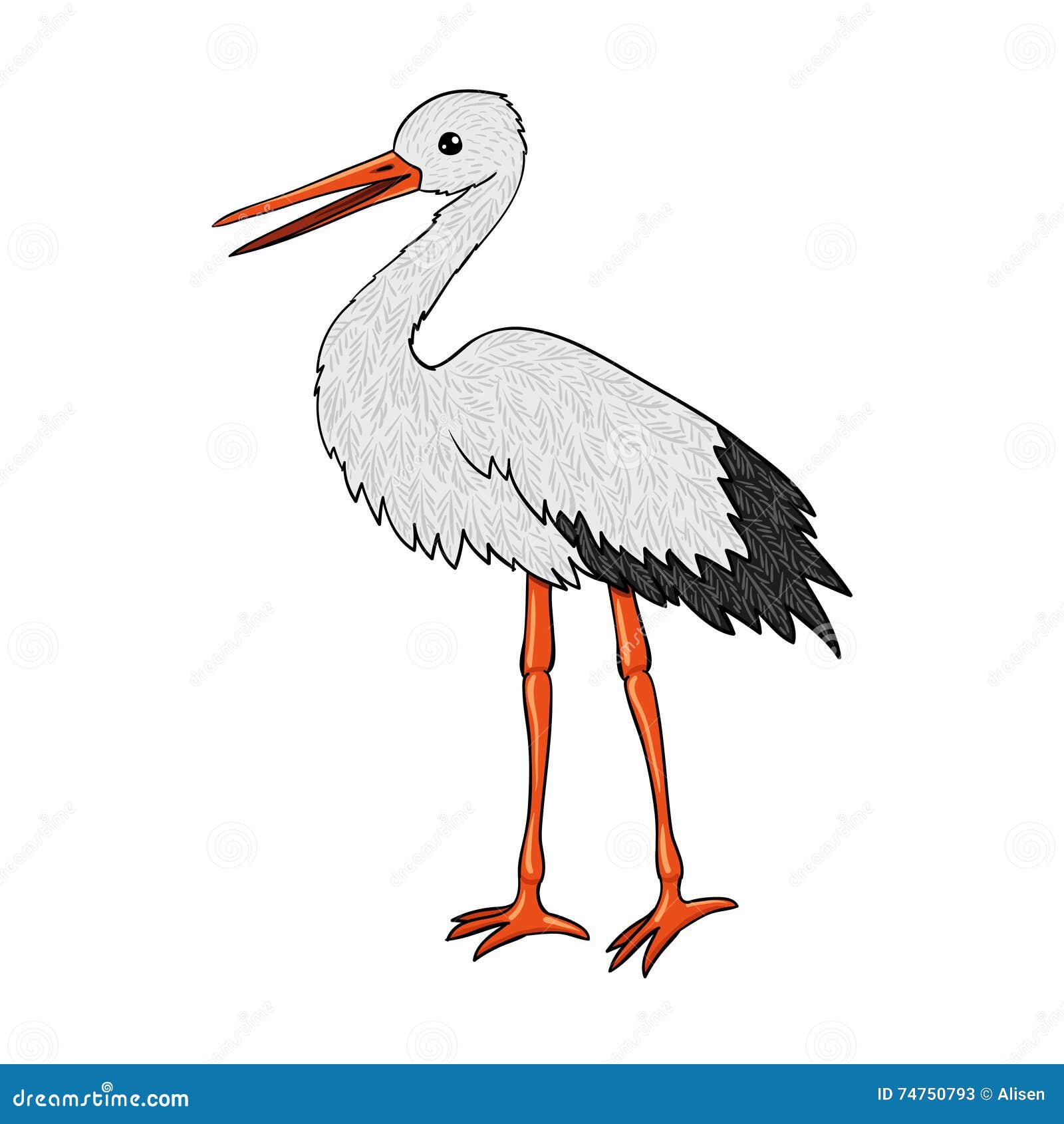 Stork. Vector Drawing | CartoonDealer.com #144904060