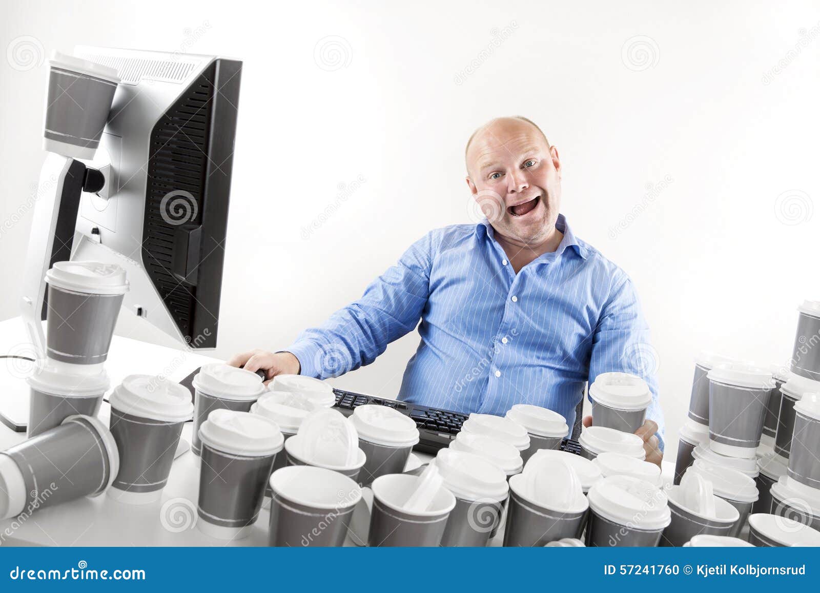 Funny and Strange Businessman at the Office Stock Photo - Image of ...