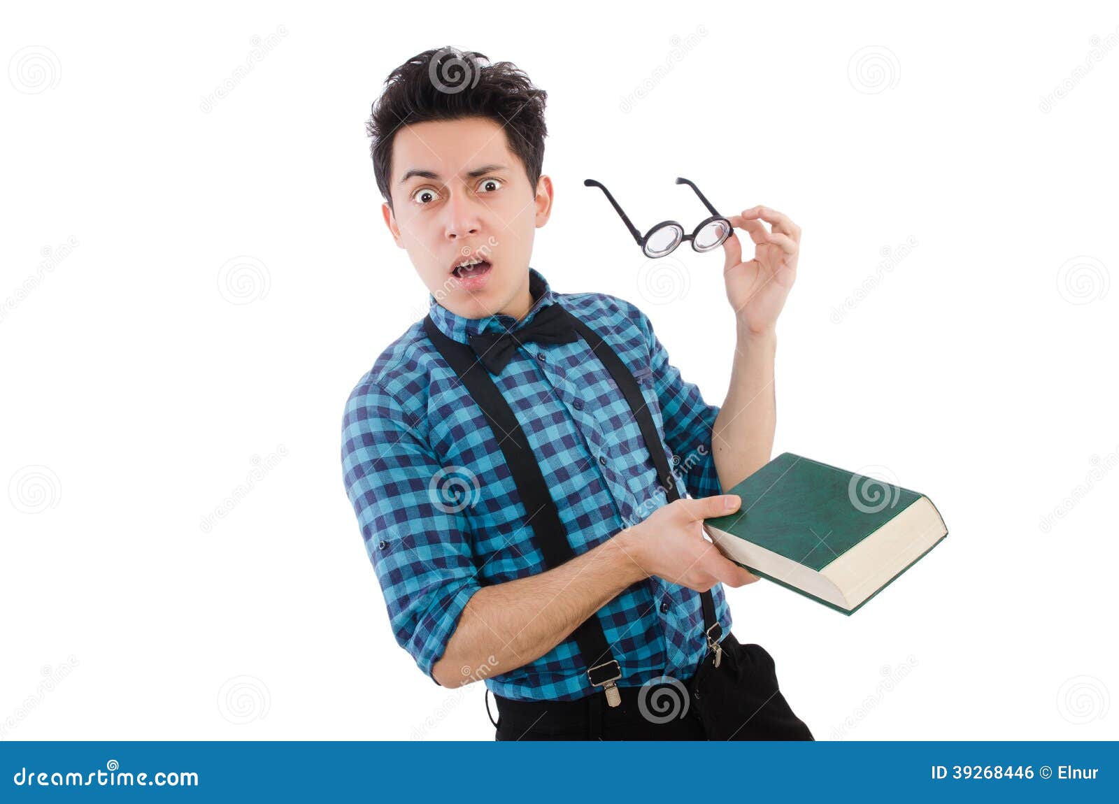 Funny student stock photo. Image of male, isolated, cheerful - 39268446