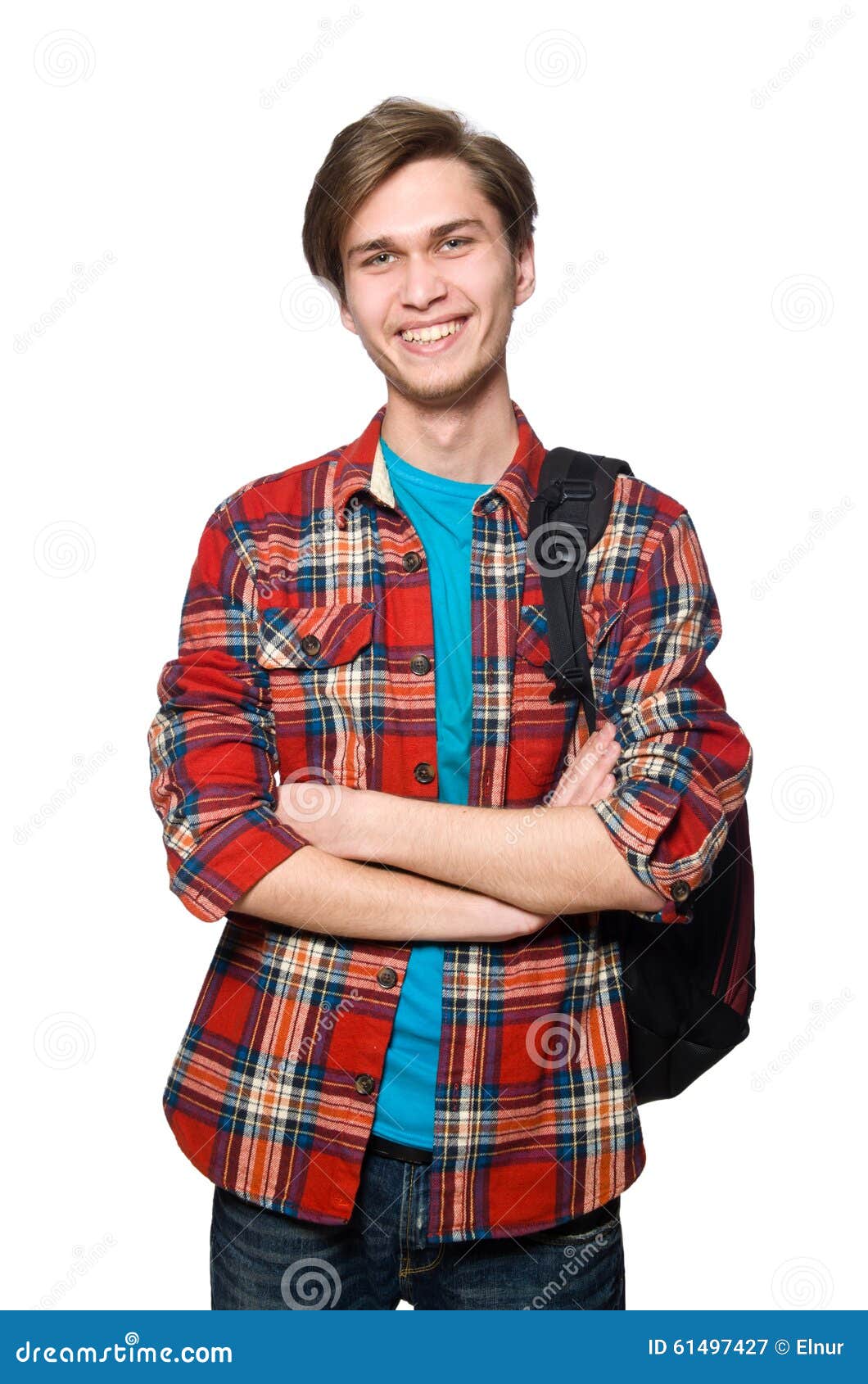 The Funny Student Isolated on White Stock Image - Image of cheerful ...