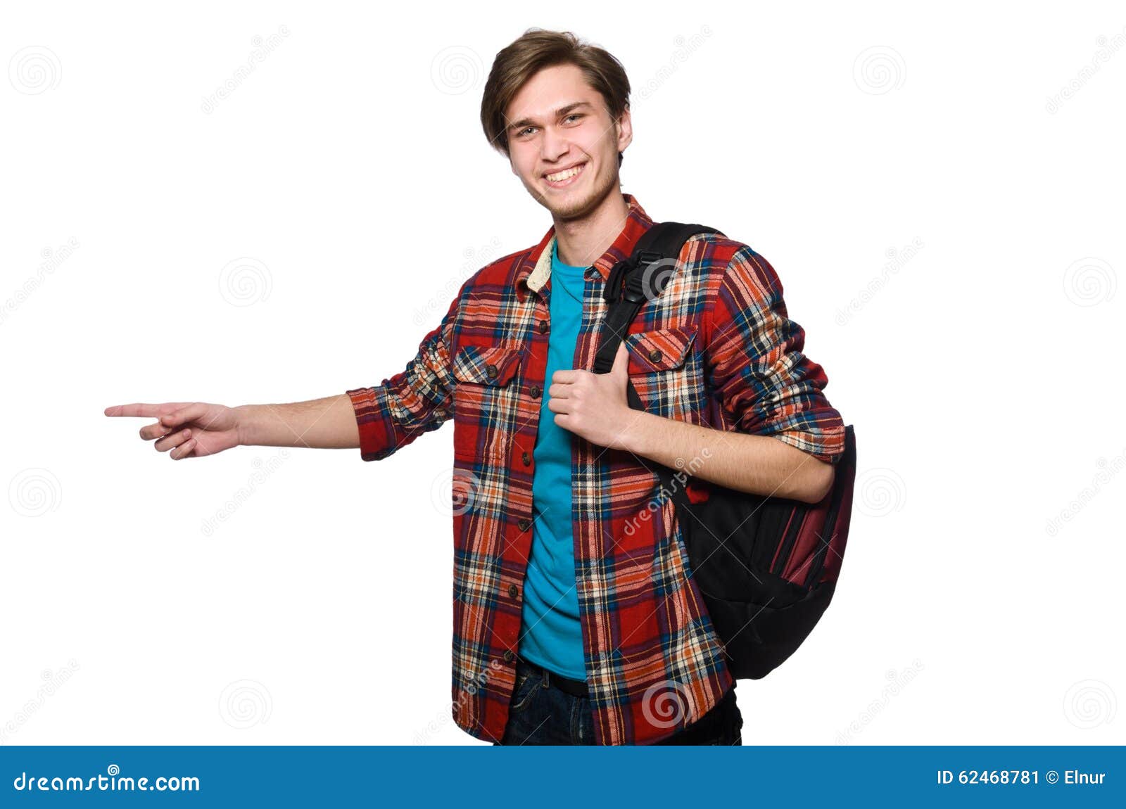 Funny Student Isolated on White Stock Image - Image of direction, class ...