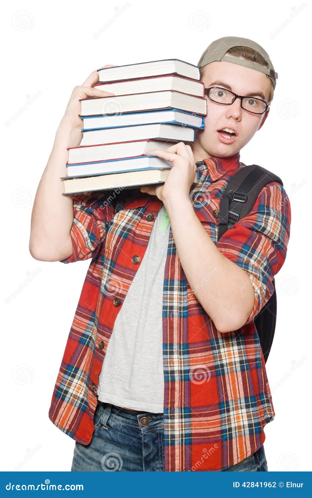 Funny student stock photo. Image of male, isolated, learning - 42841962