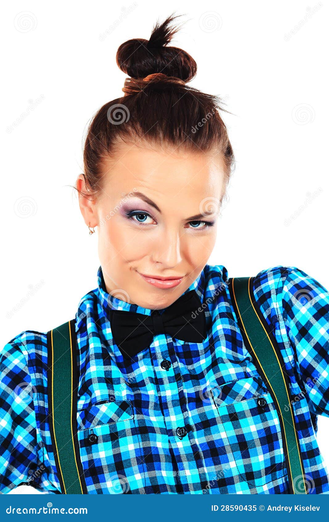 Funny style stock image. Image of plaid, female, fashion - 28590435