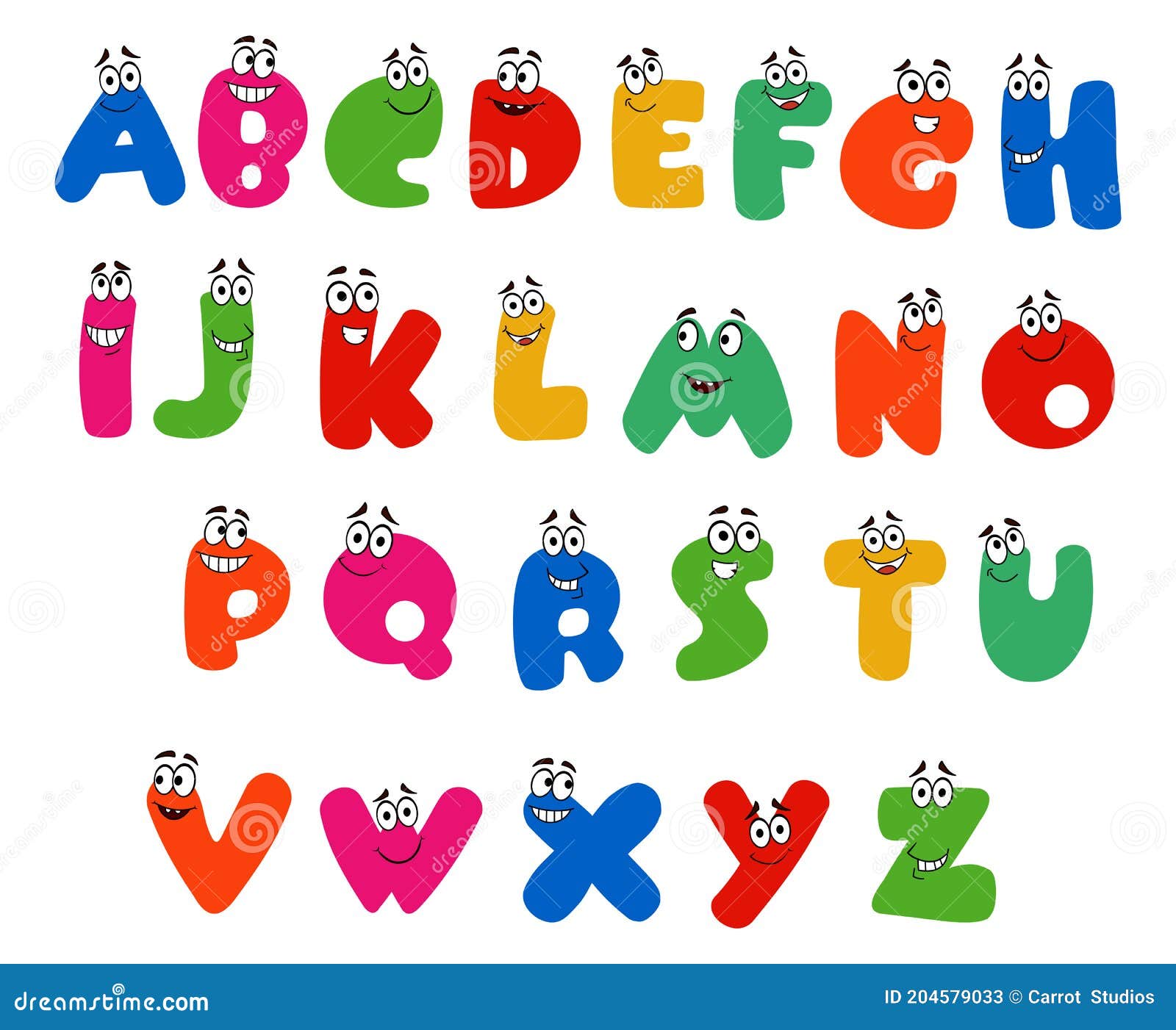 Funny Stylized Cartoon Alphabets Theme Font Vector Image ...