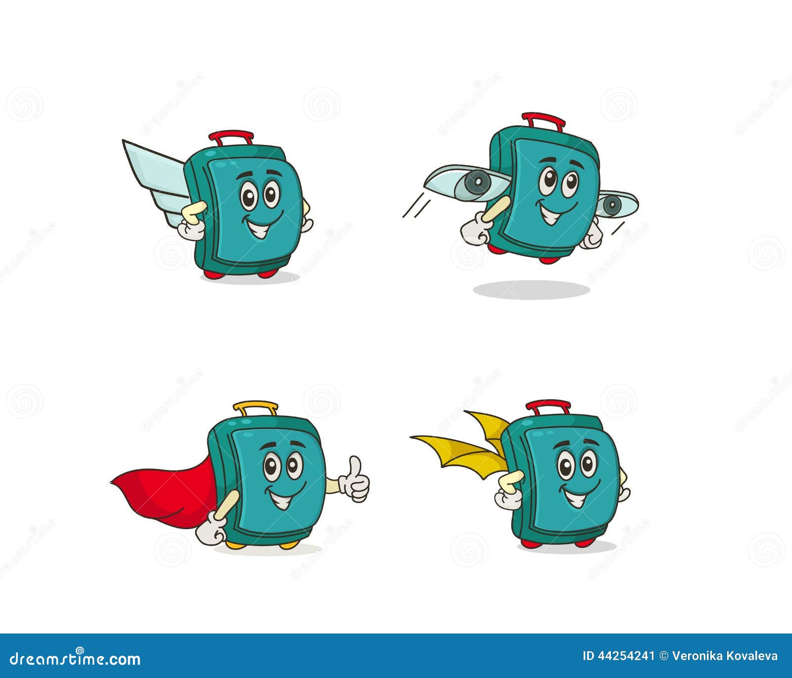 Funny Suitcase Character Stock Illustrations – 2,236 Funny Suitcase ...