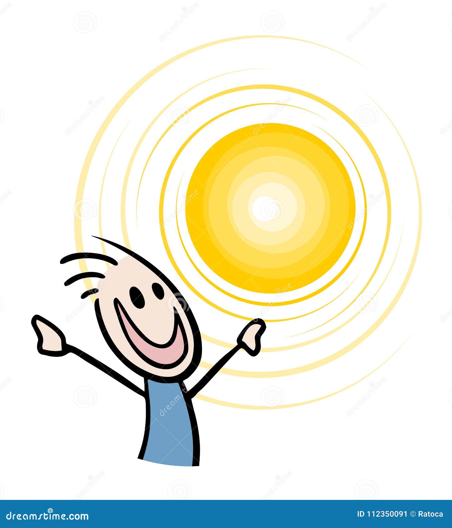 Funny Sunny Day Illustration Stock Vector - Illustration of drawing ...