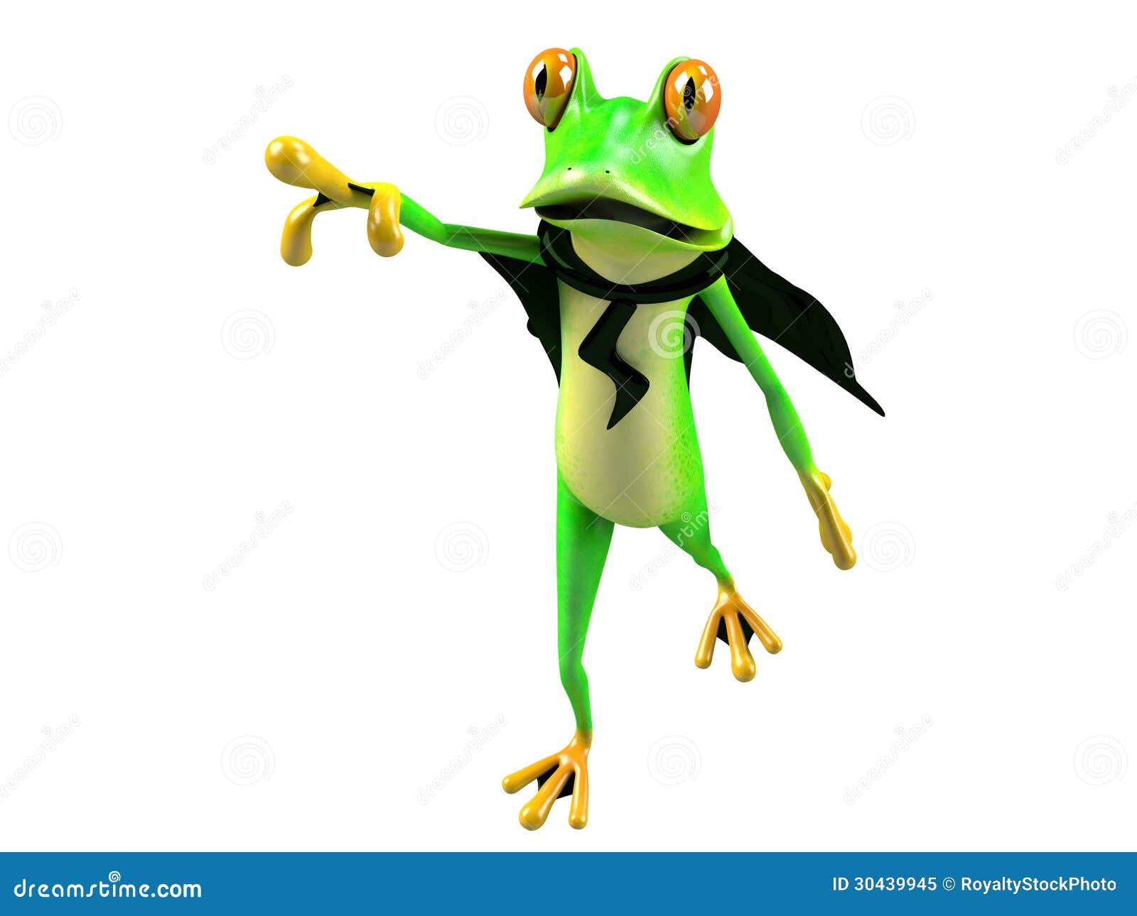 Funny super frog stock illustration. Illustration of environment - 30439945
