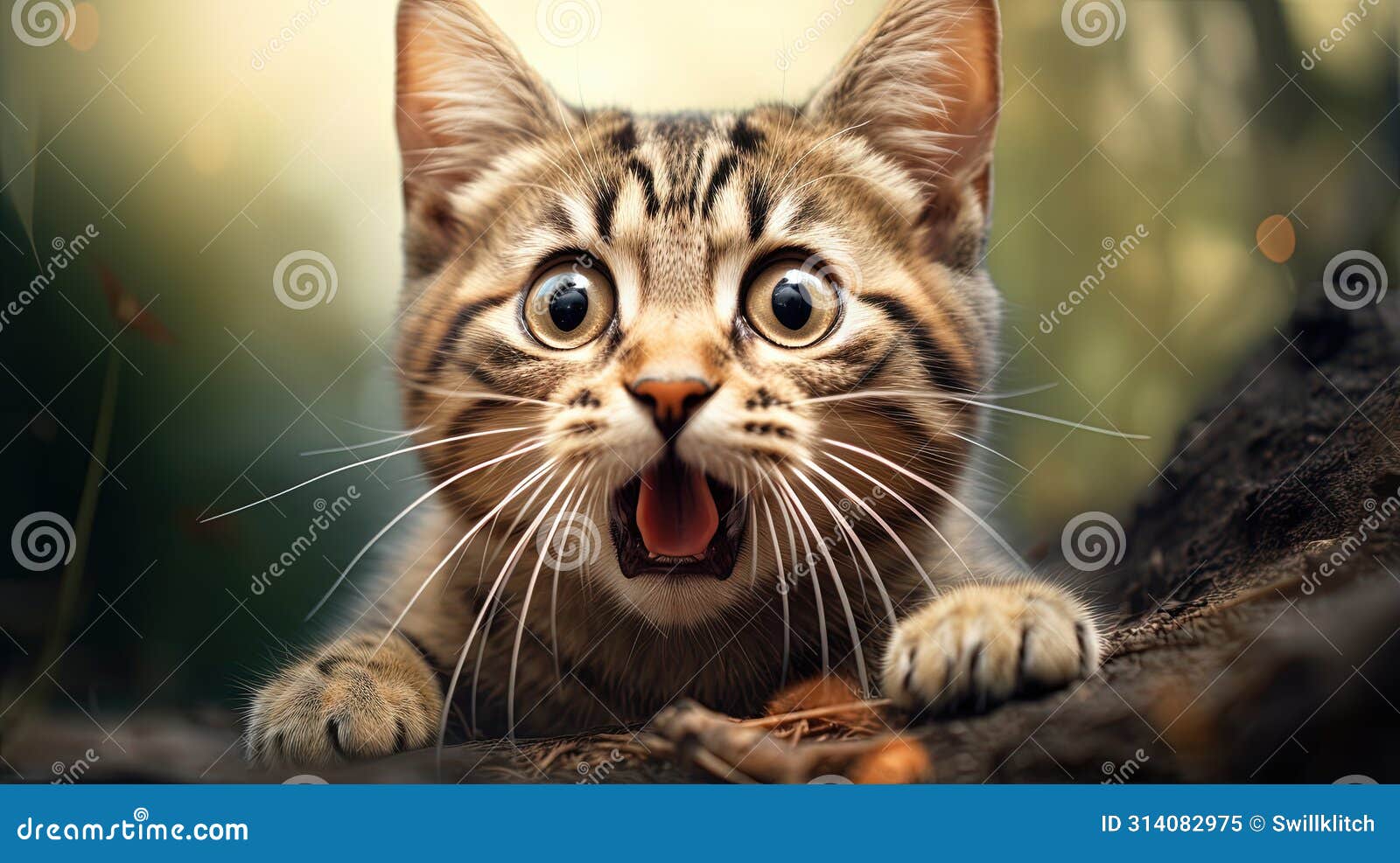 Funny Surprised Cat with a Questioning Pose. a Cute Kitten Asks in ...