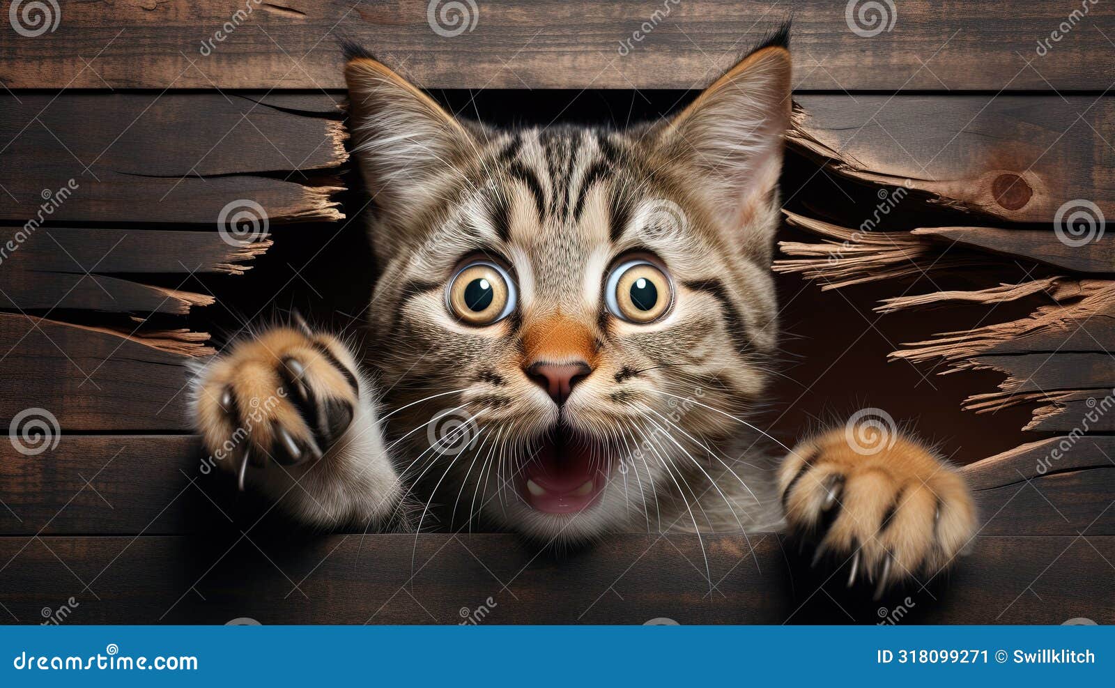 Funny Surprised Cat with a Questioning Pose. a Cute Kitten Asks in ...