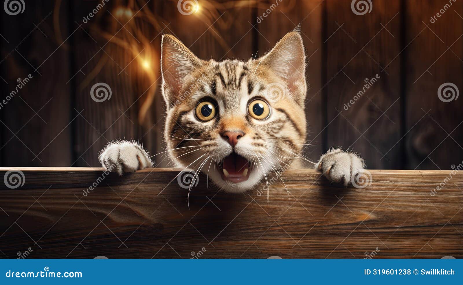 Funny Surprised Cat with a Questioning Pose. a Cute Kitten Asks in ...