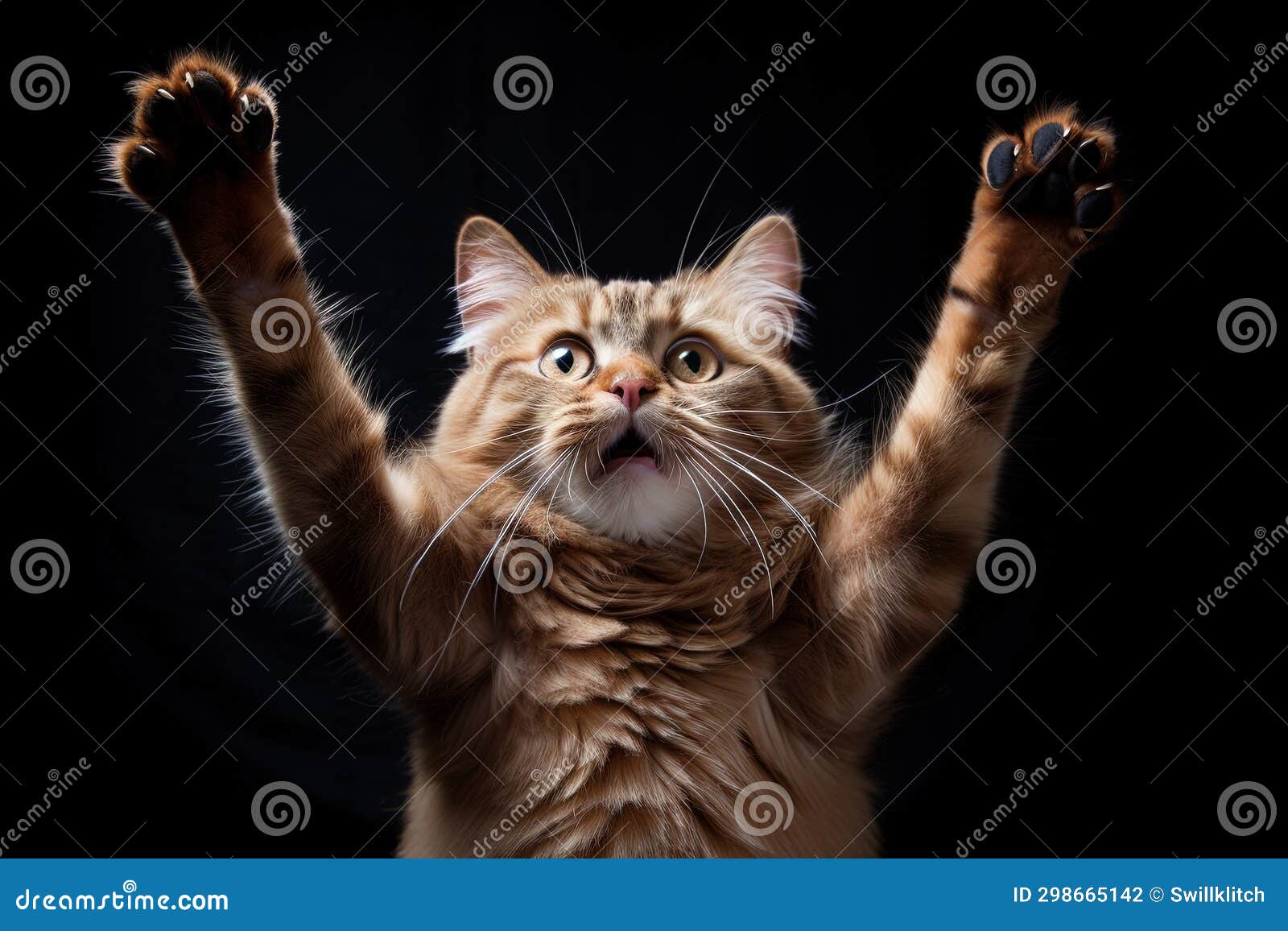 Funny Surprised Cat with a Questioning Pose. a Cute Kitten Asks in ...