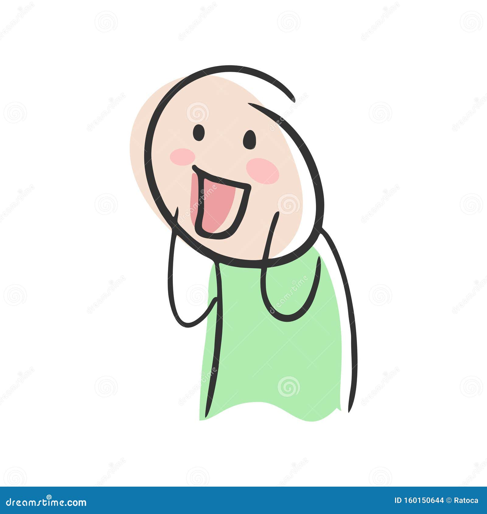 Funny surprised expression stock vector. Illustration of fashion ...