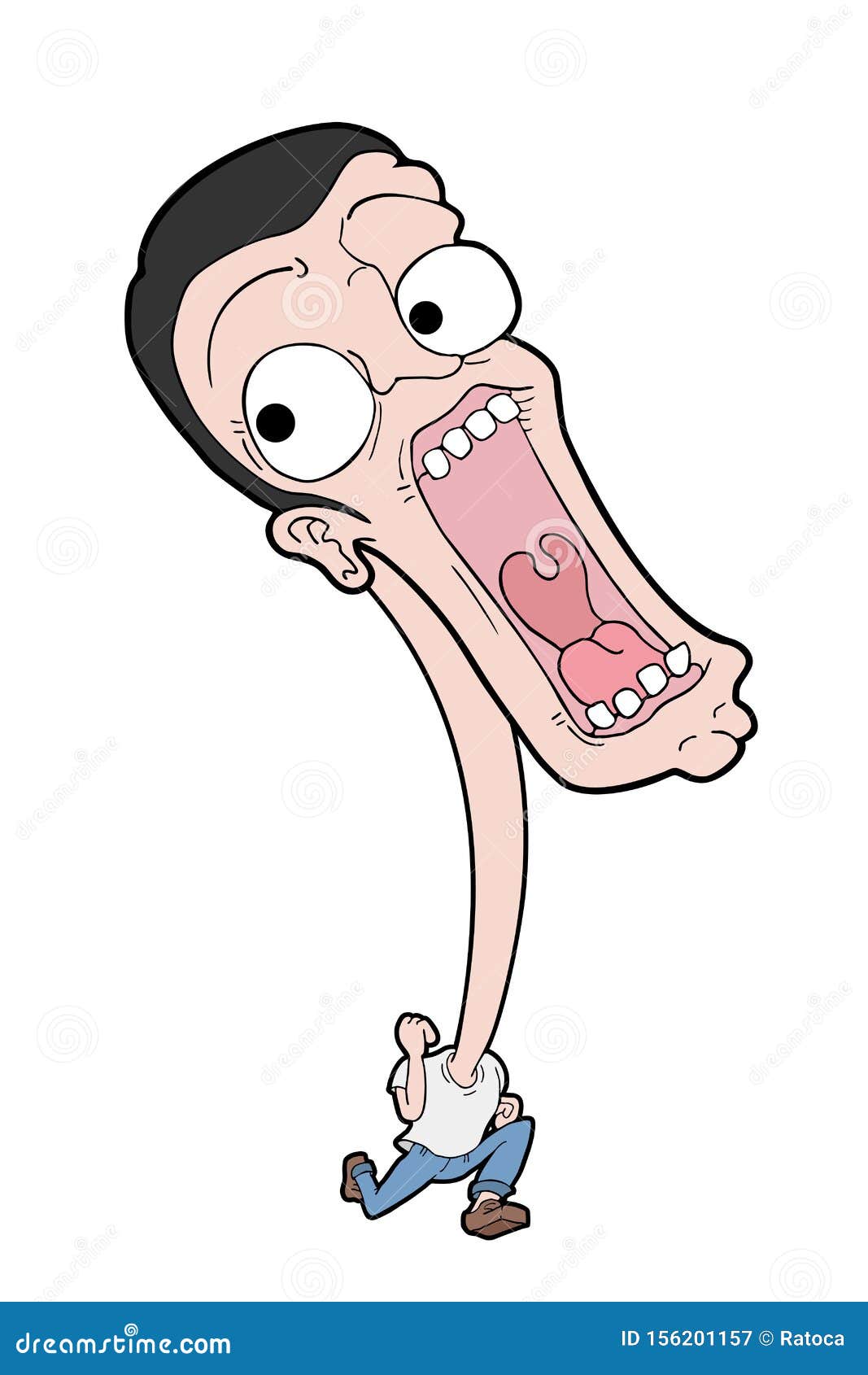 Funny Surprised Face Illustration Stock Vector - Illustration of ...